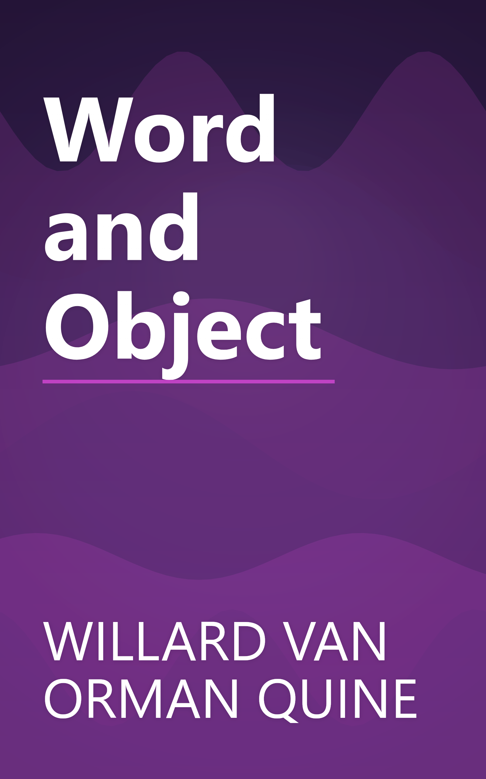 Word and Object book cover