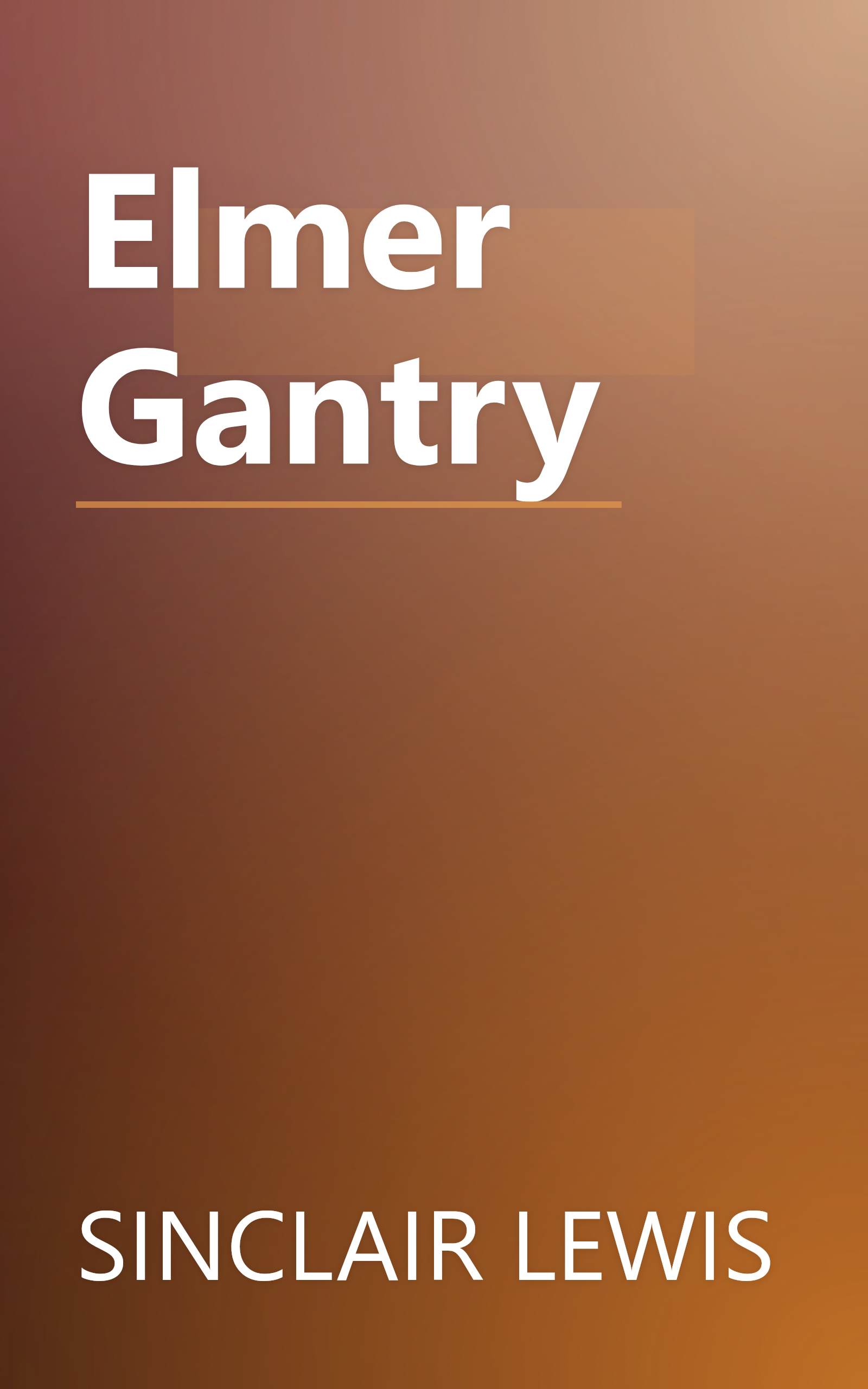 Elmer Gantry book cover