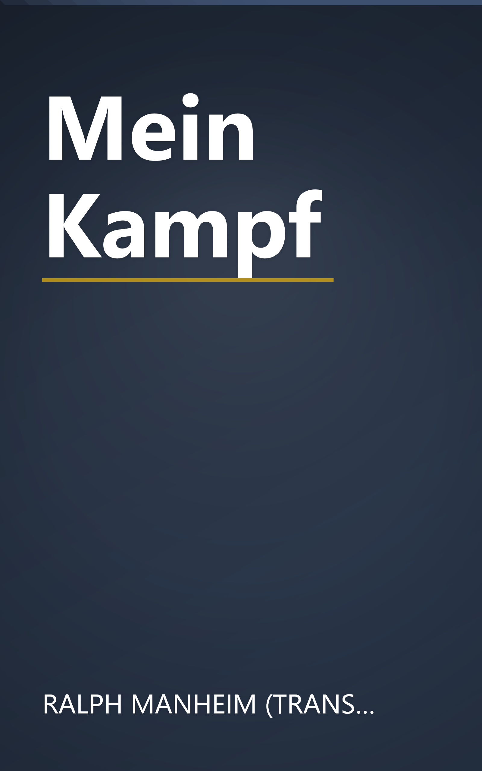 Mein Kampf book cover