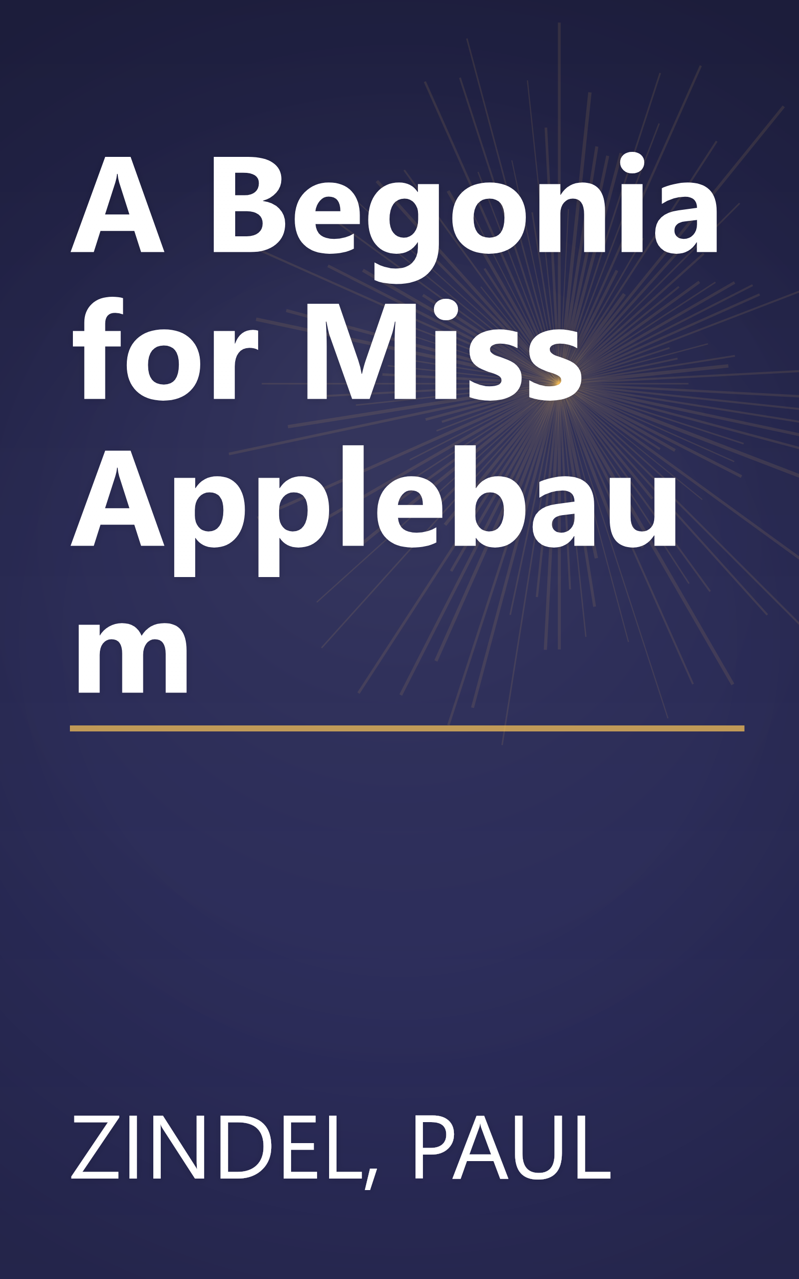 A Begonia for Miss Applebaum book cover