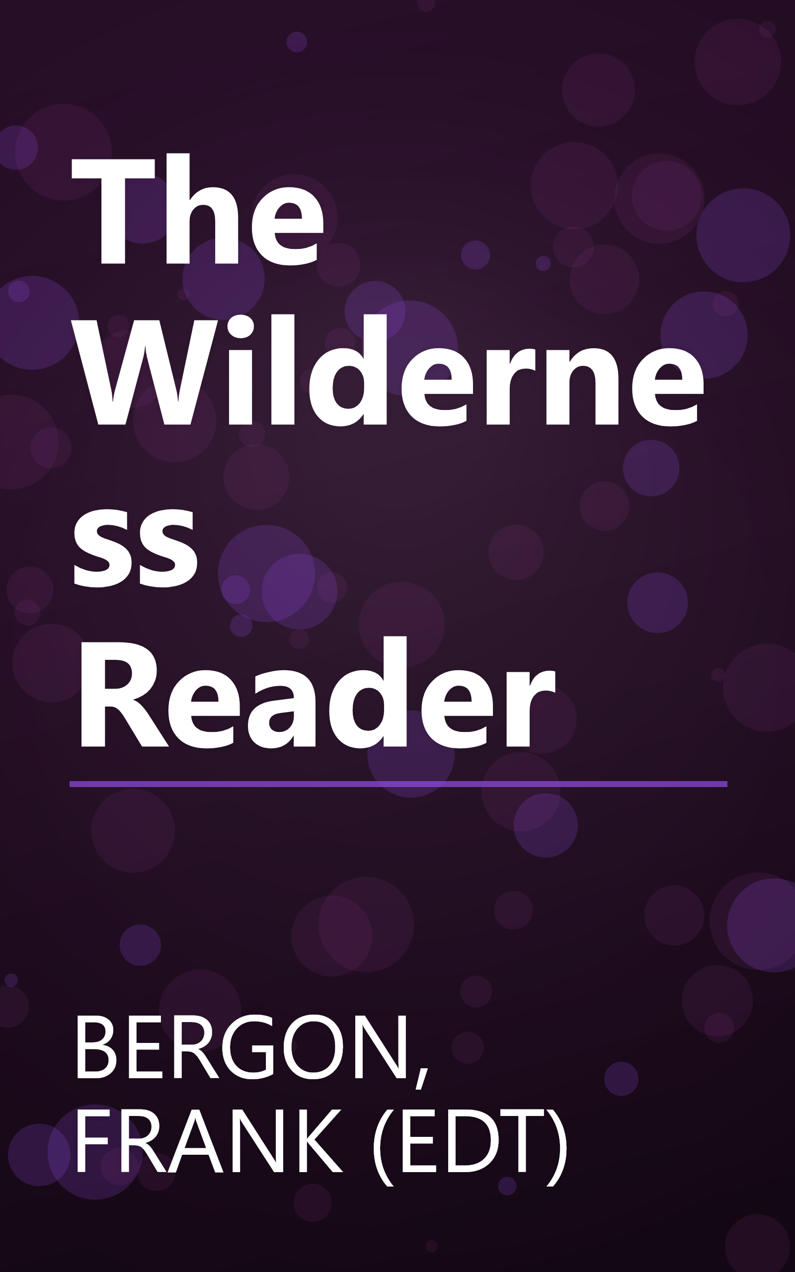 The Wilderness Reader book cover