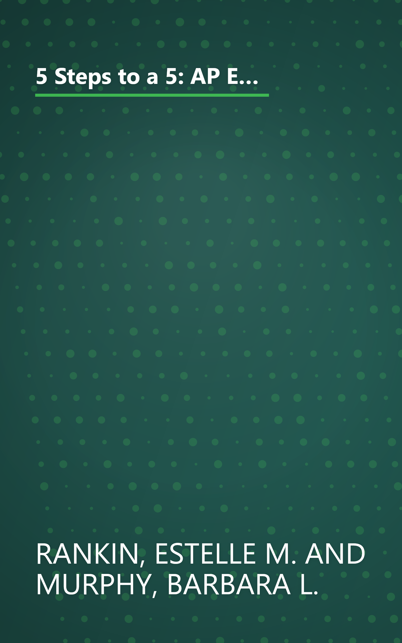 5 Steps to a 5: AP English Literature, Second Edition (5 Steps to a 5 on the Advanced Placement Examinations Series) book cover