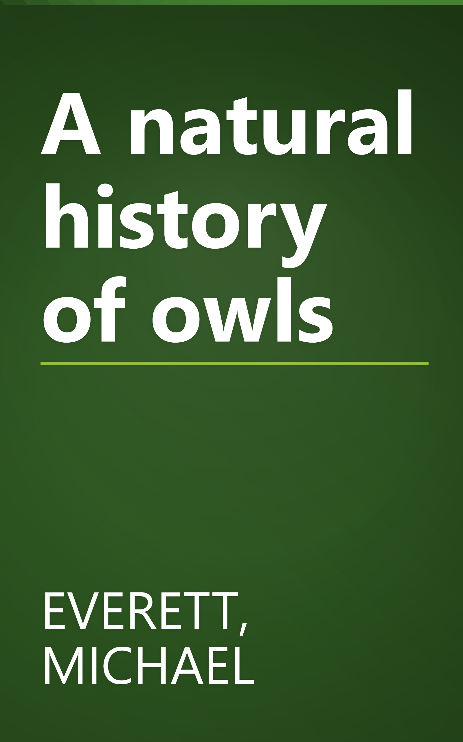 A natural history of owls book cover