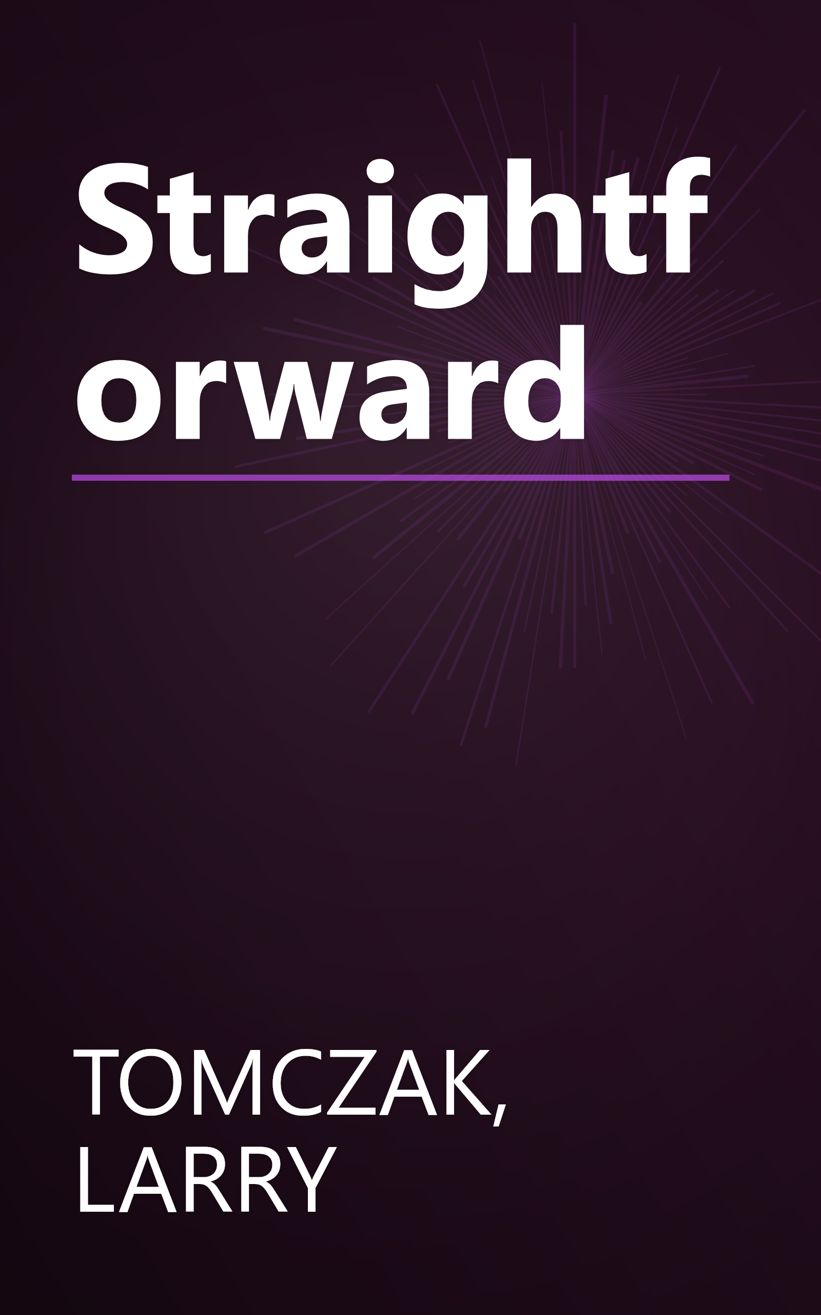 Straightforward book cover