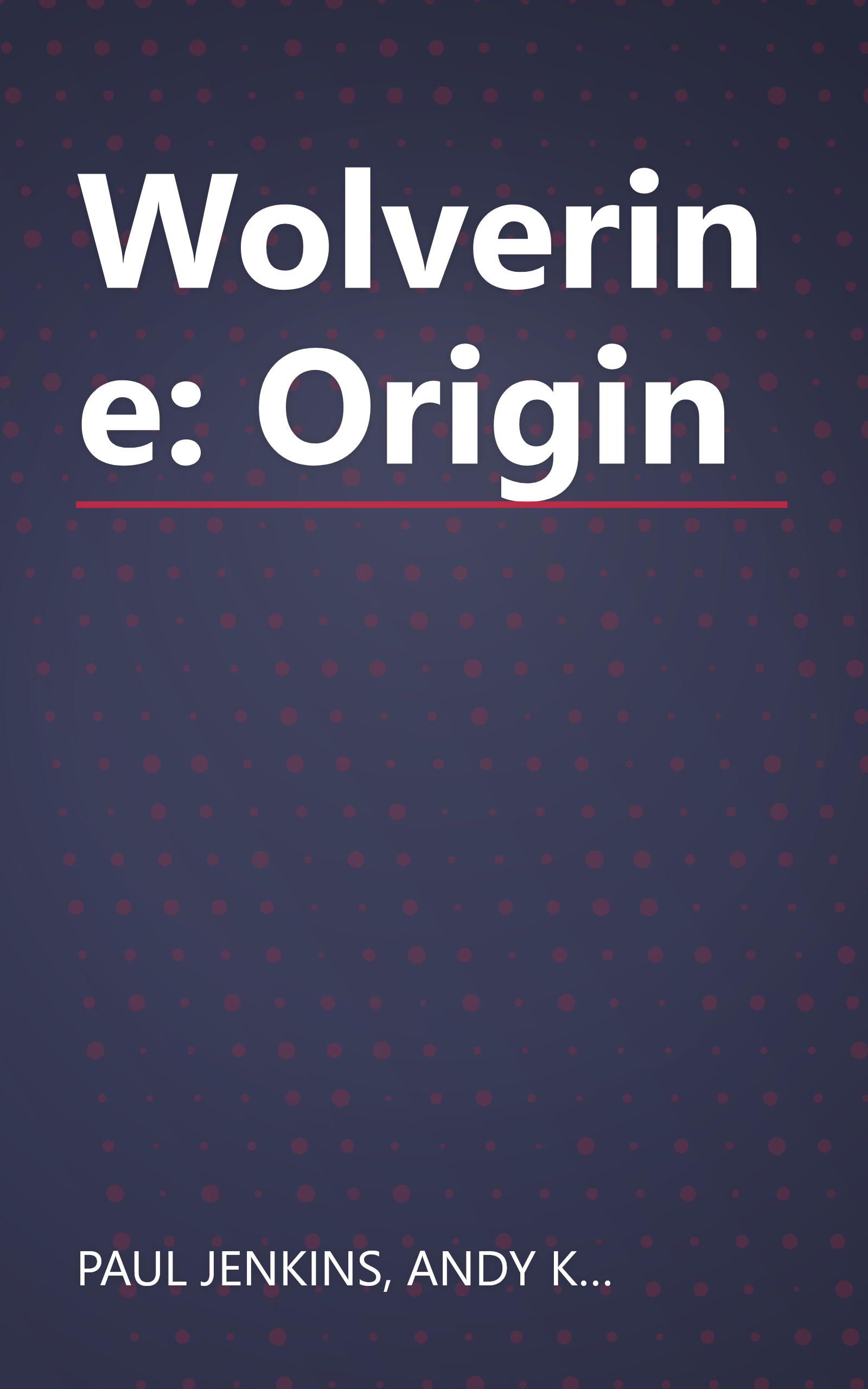 Wolverine: Origin book cover