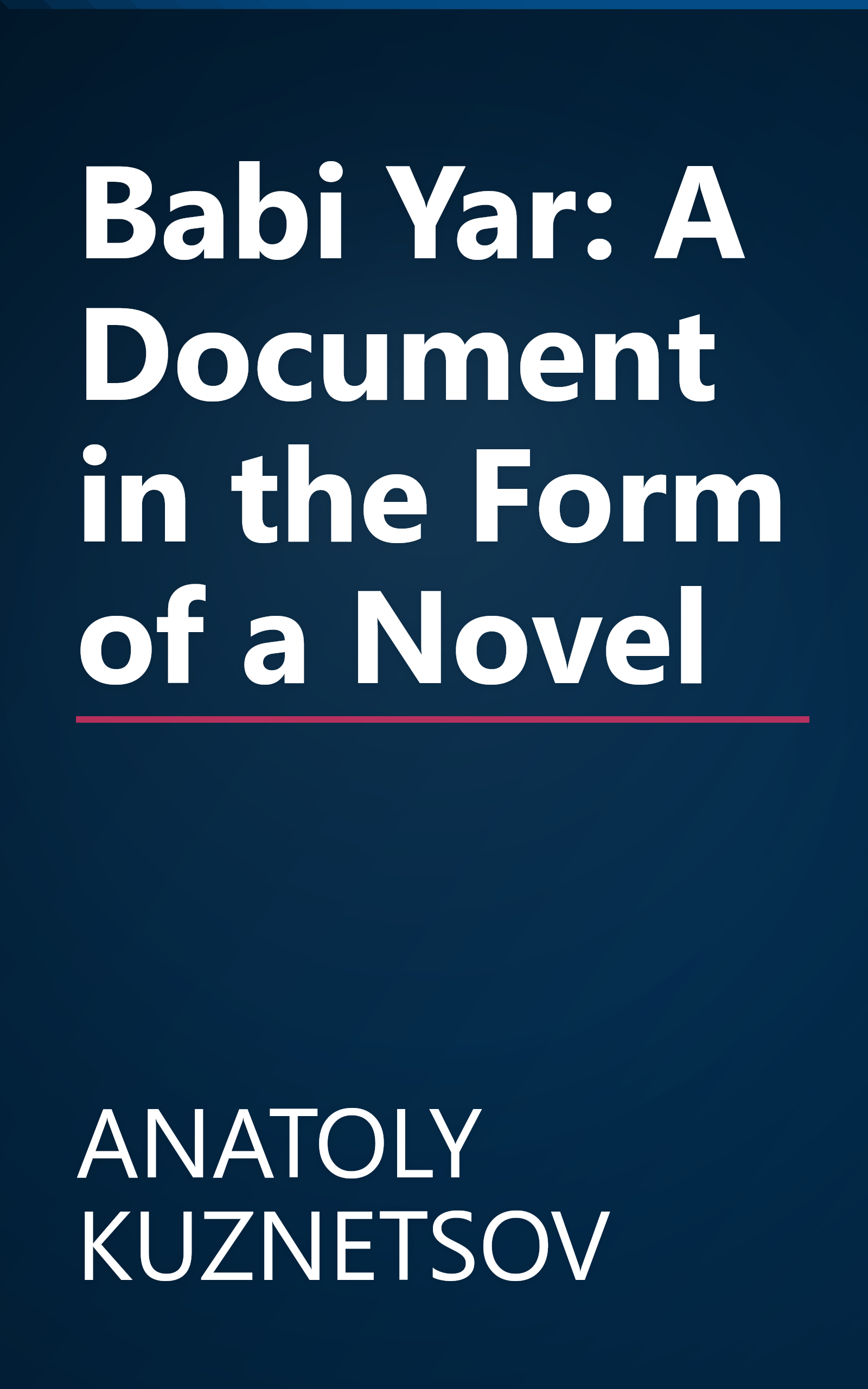 Babi Yar: A Document in the Form of a Novel book cover