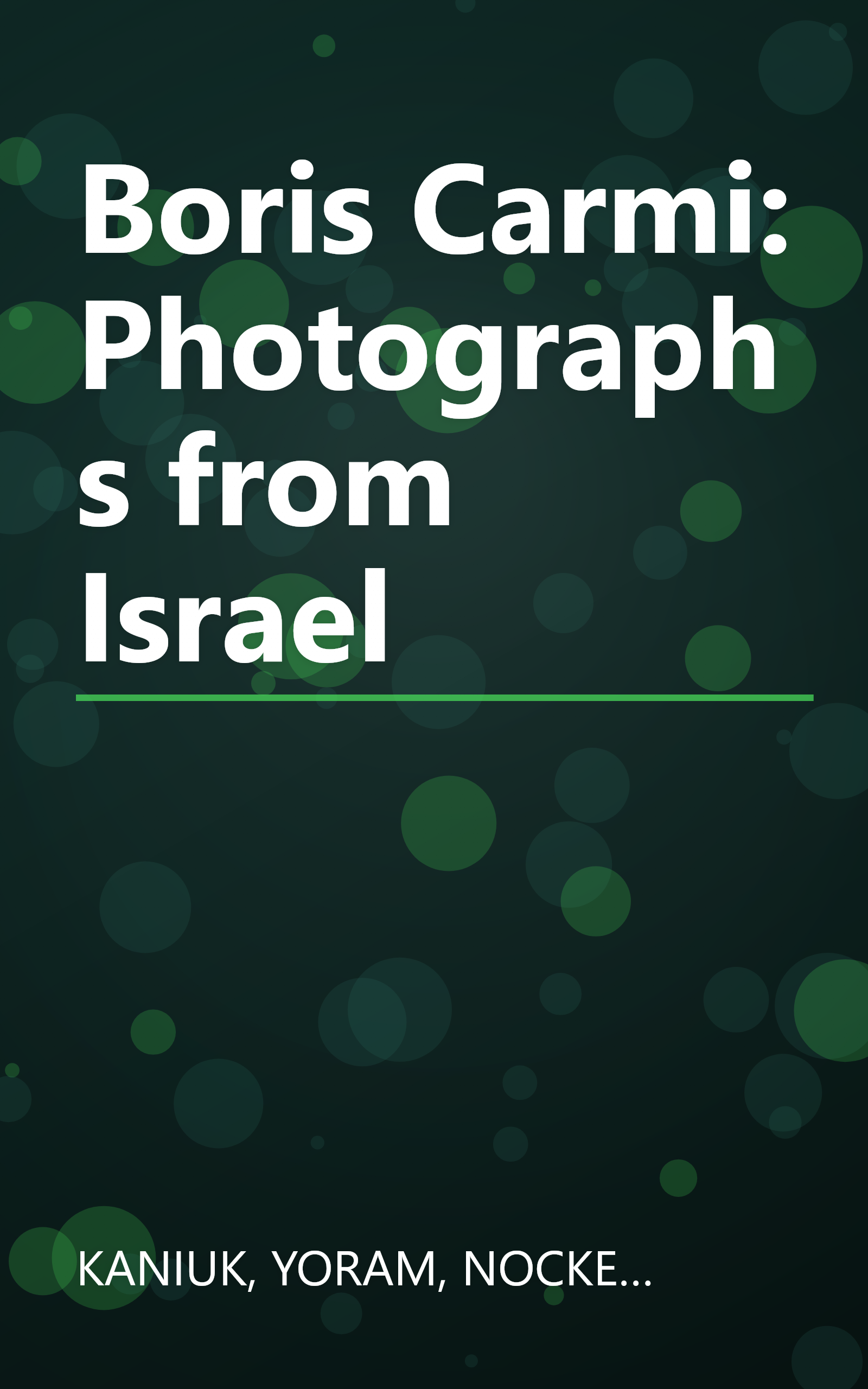 Boris Carmi: Photographs from Israel book cover