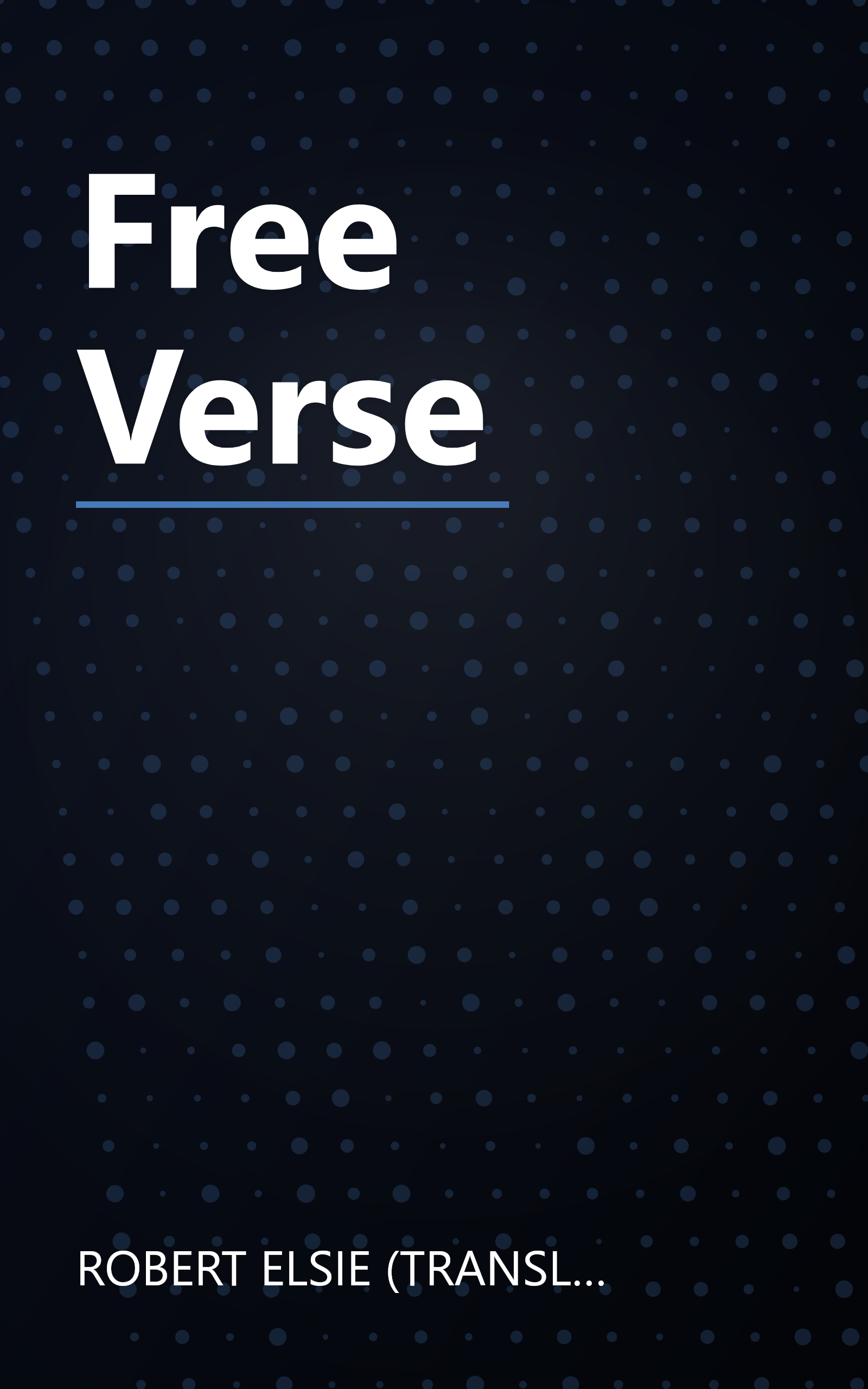 Free Verse book cover