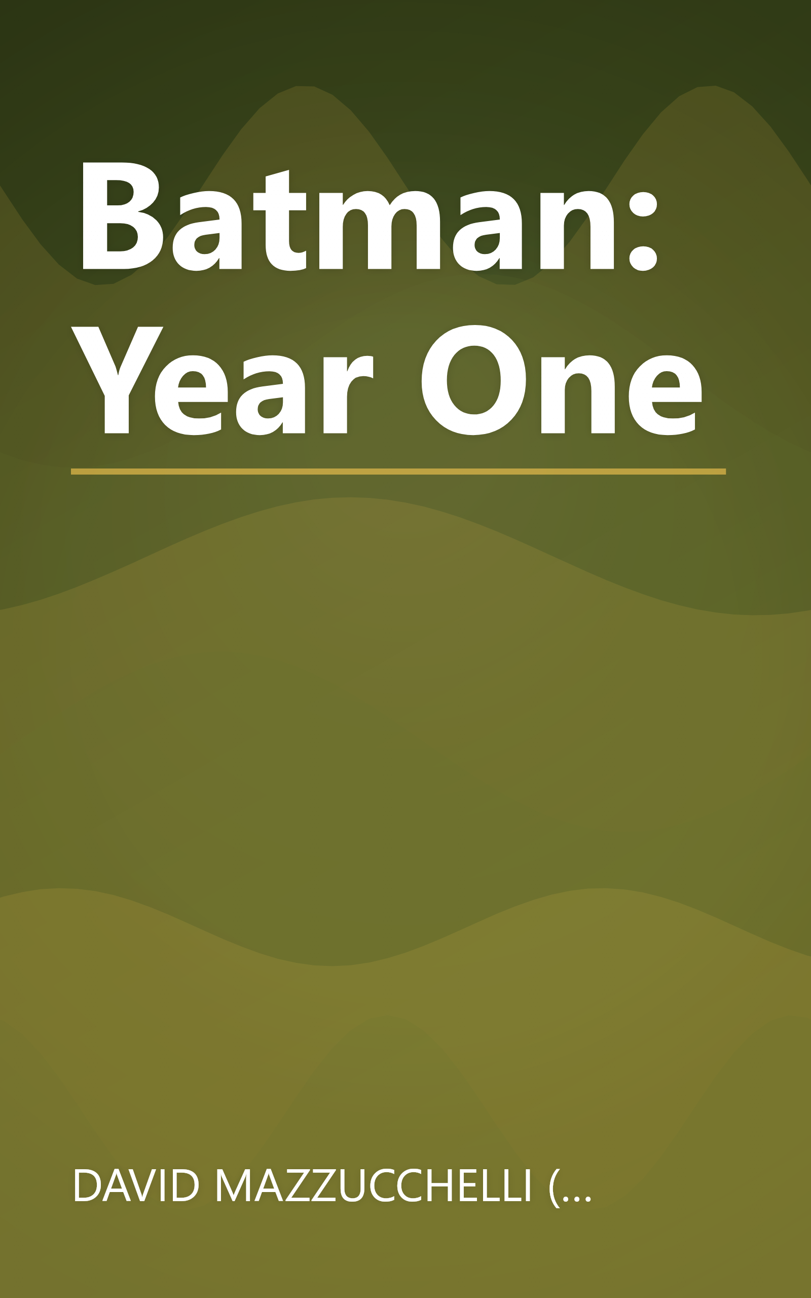 Batman: Year One book cover