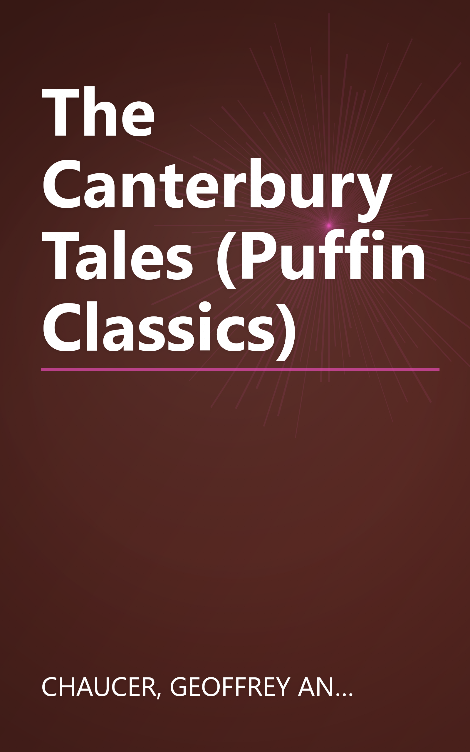 The Canterbury Tales (Puffin Classics) book cover