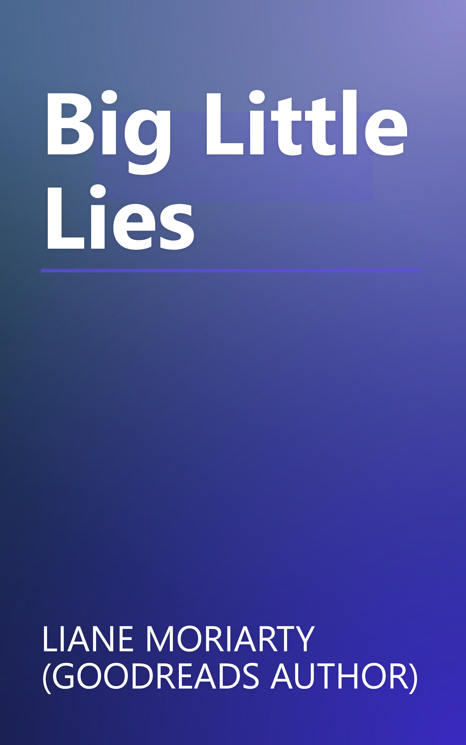 Big Little Lies book cover