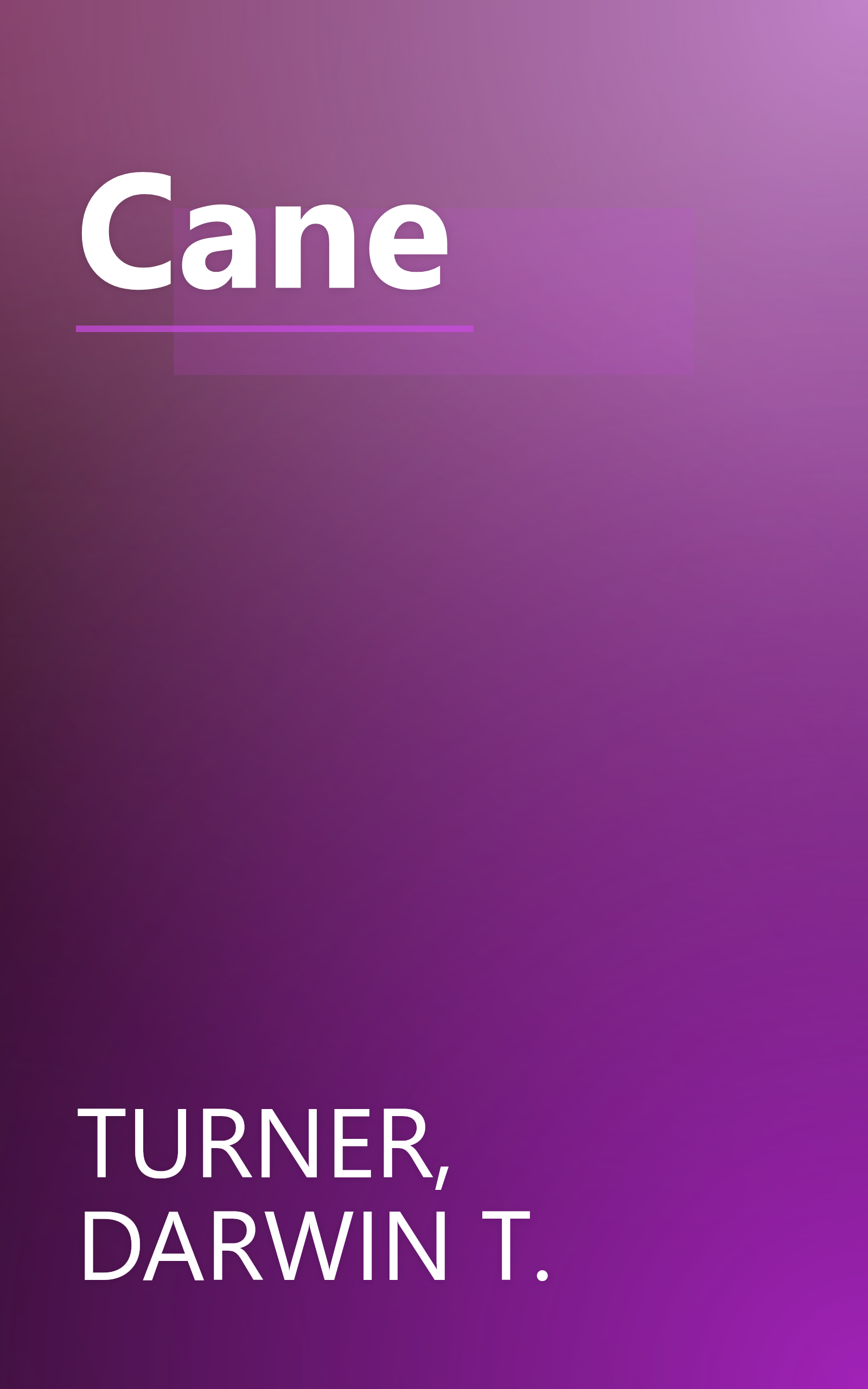 Cane book cover