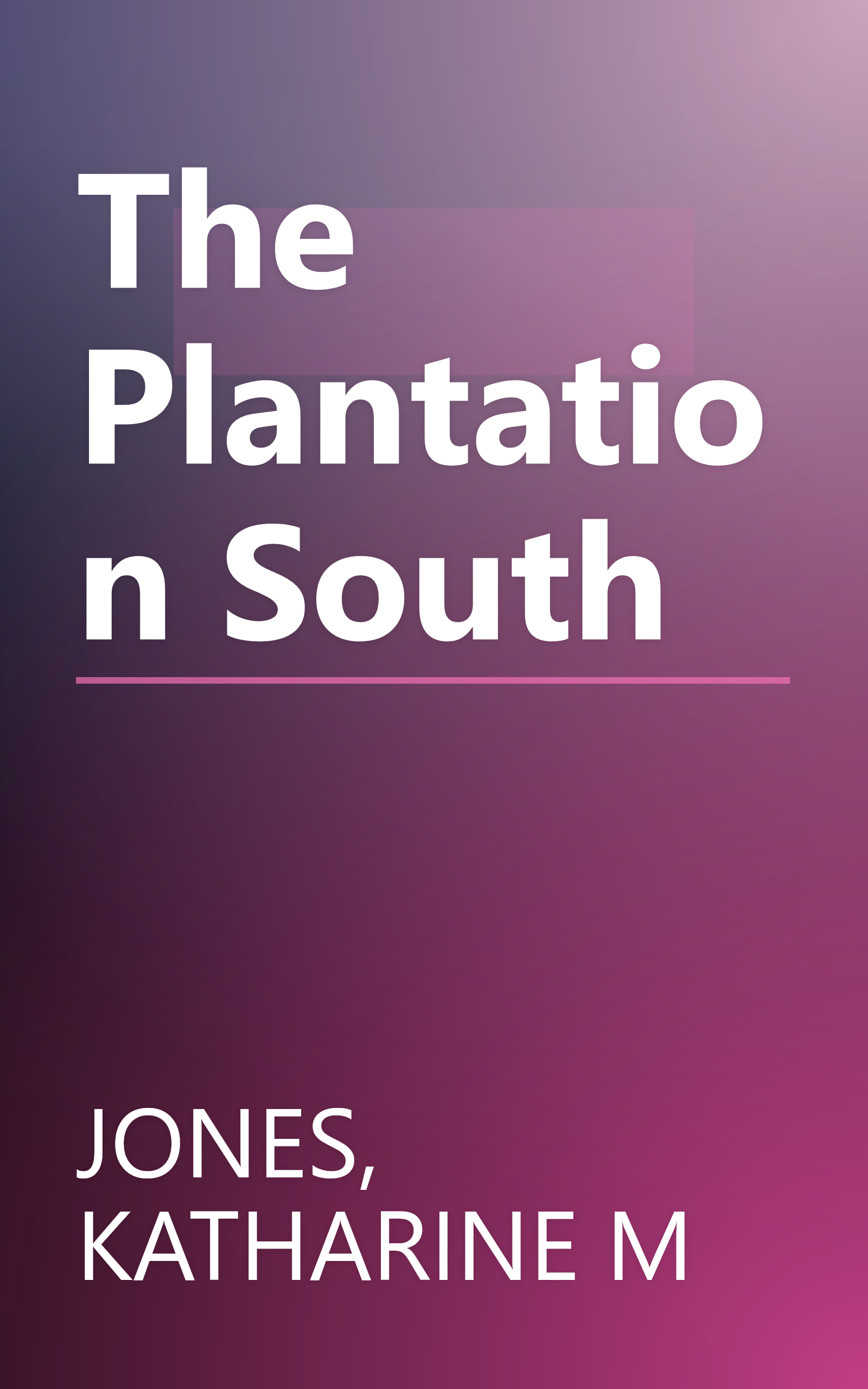 The Plantation South book cover