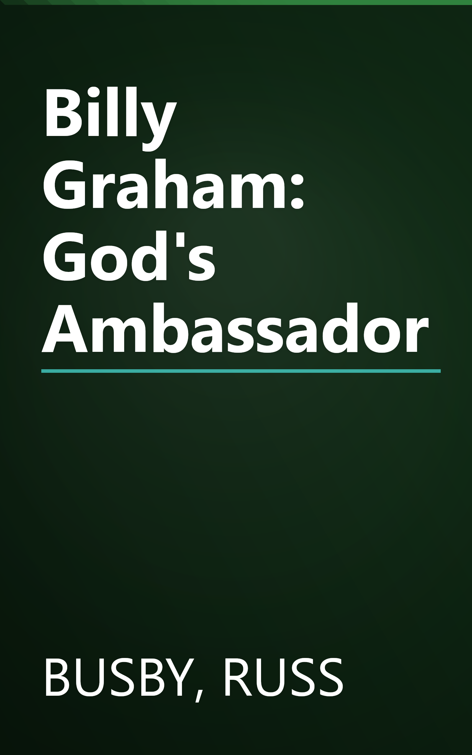 Billy Graham: God's Ambassador book cover