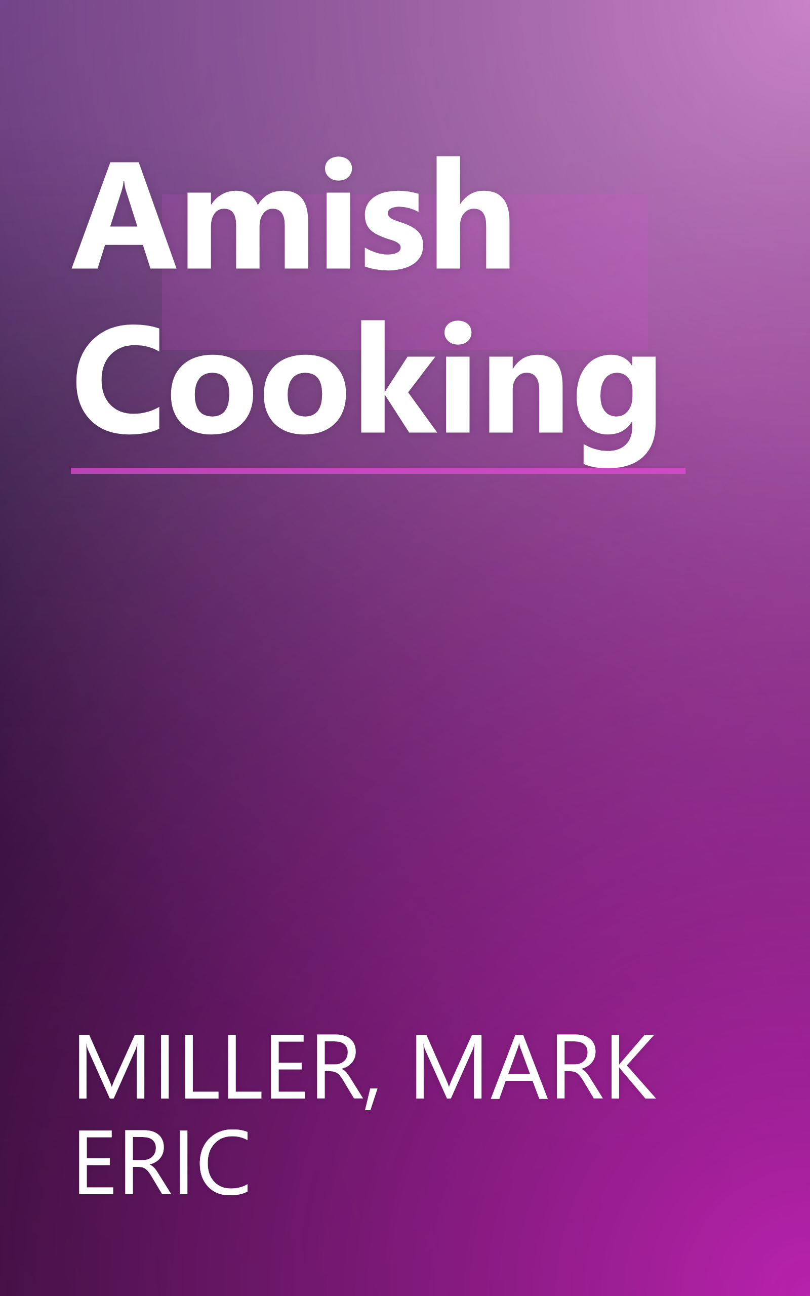 Amish Cooking book cover