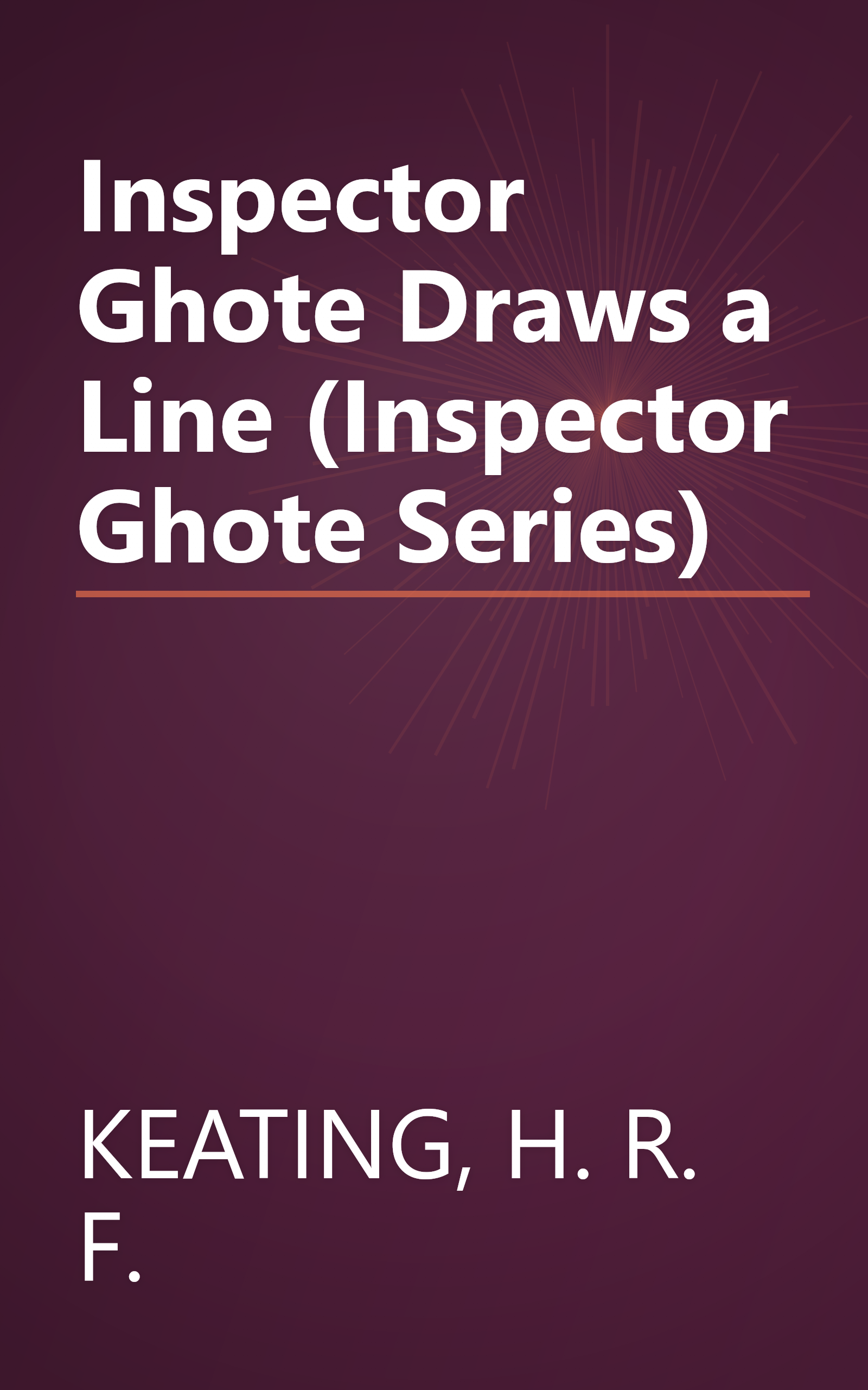 Inspector Ghote Draws a Line (Inspector Ghote Series) book cover