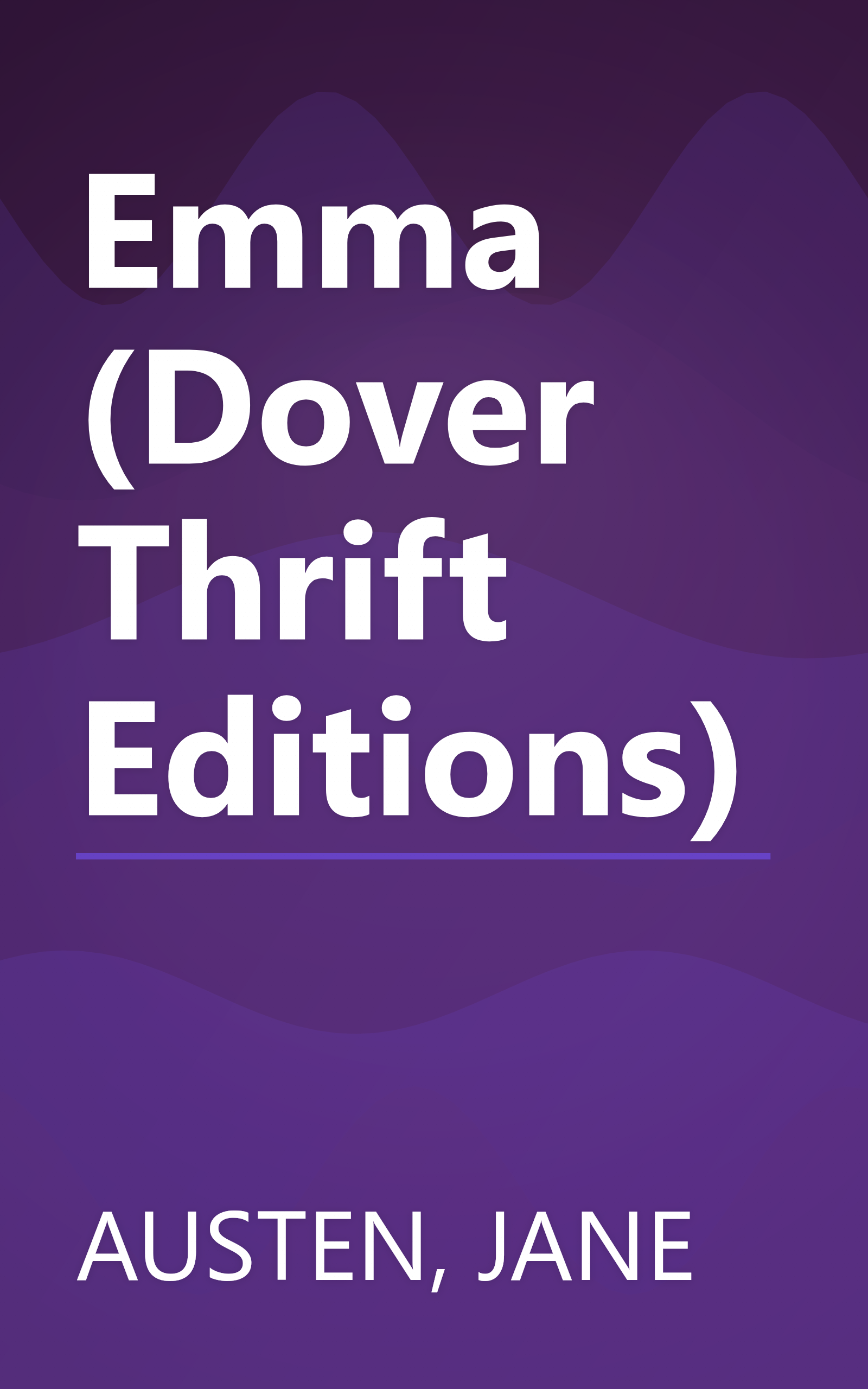 Emma (Dover Thrift Editions) book cover