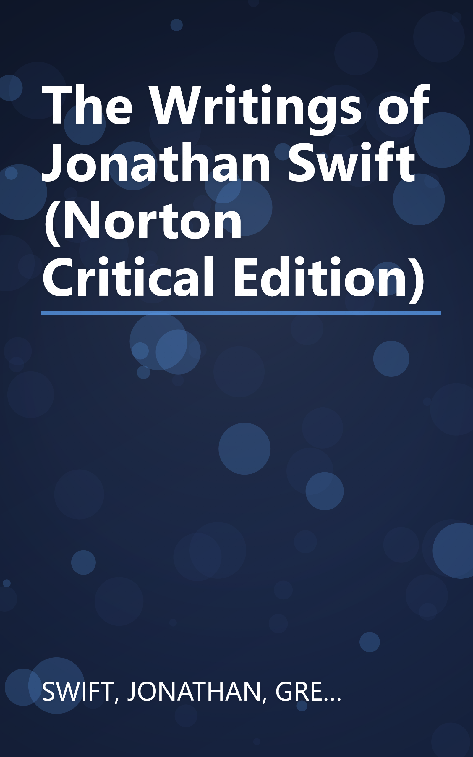 The Writings of Jonathan Swift (Norton Critical Edition) book cover
