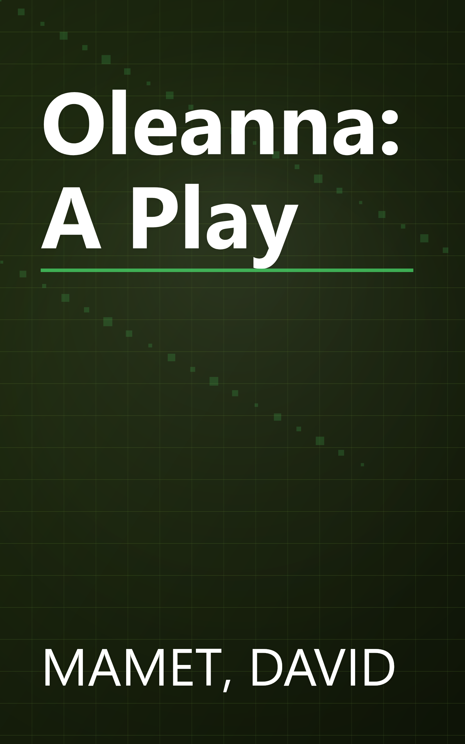 Oleanna: A Play book cover