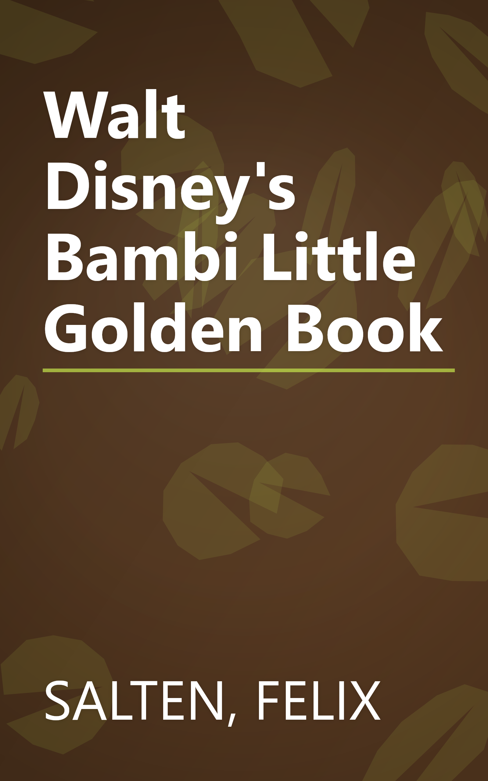 Walt Disney's Bambi Little Golden Book book cover
