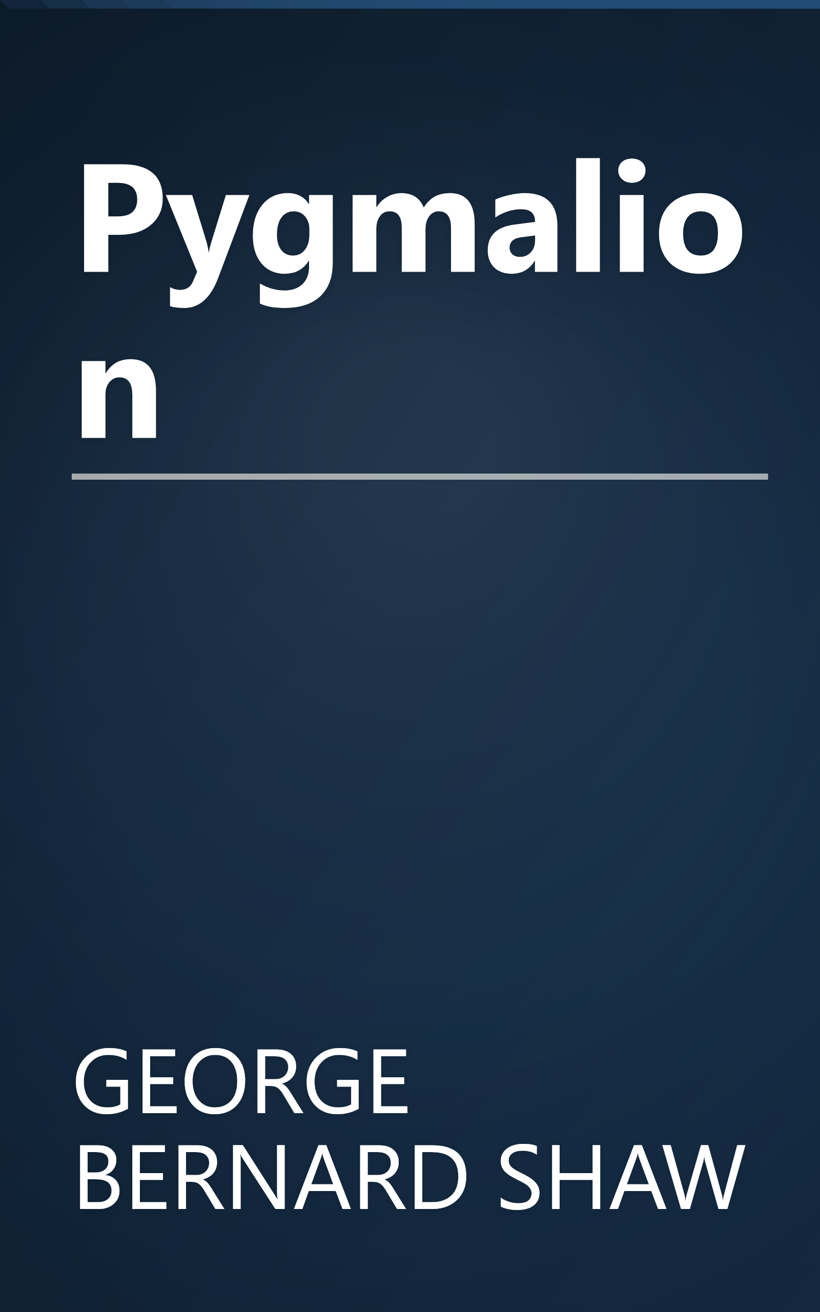 Pygmalion book cover