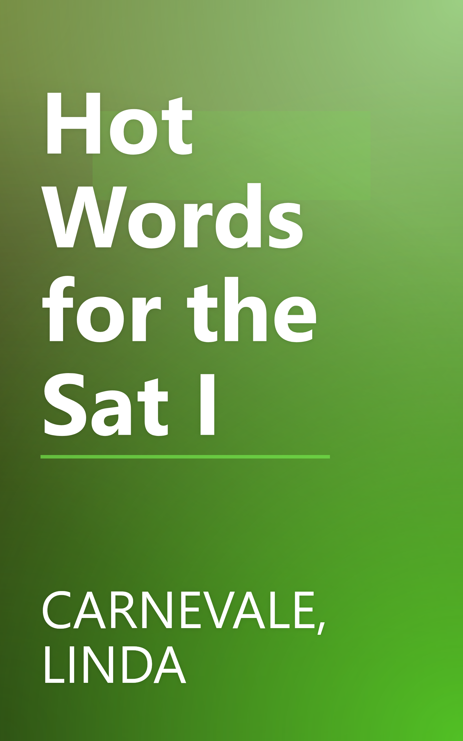Hot Words for the Sat I book cover