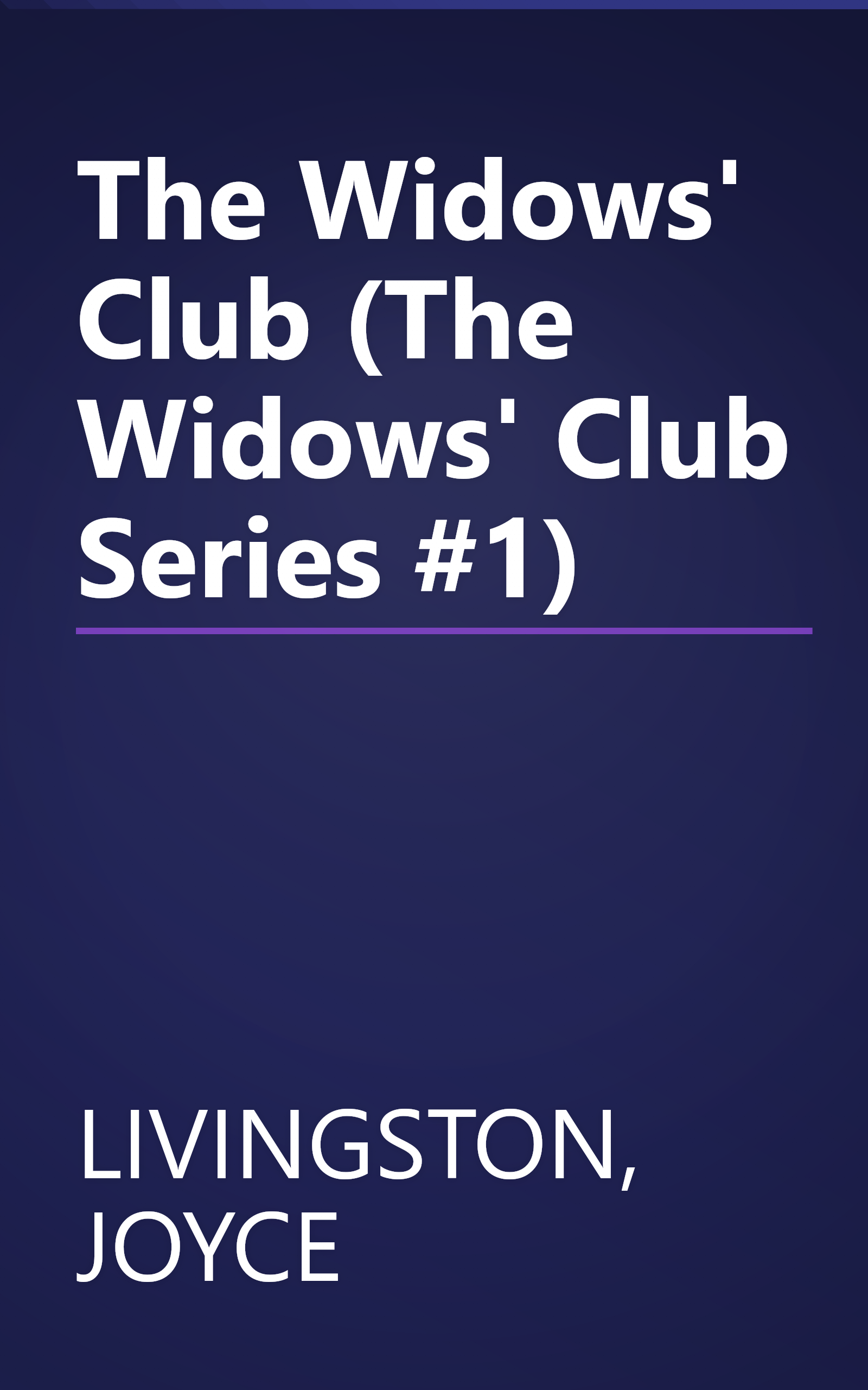 The Widows' Club (The Widows' Club Series #1) book cover