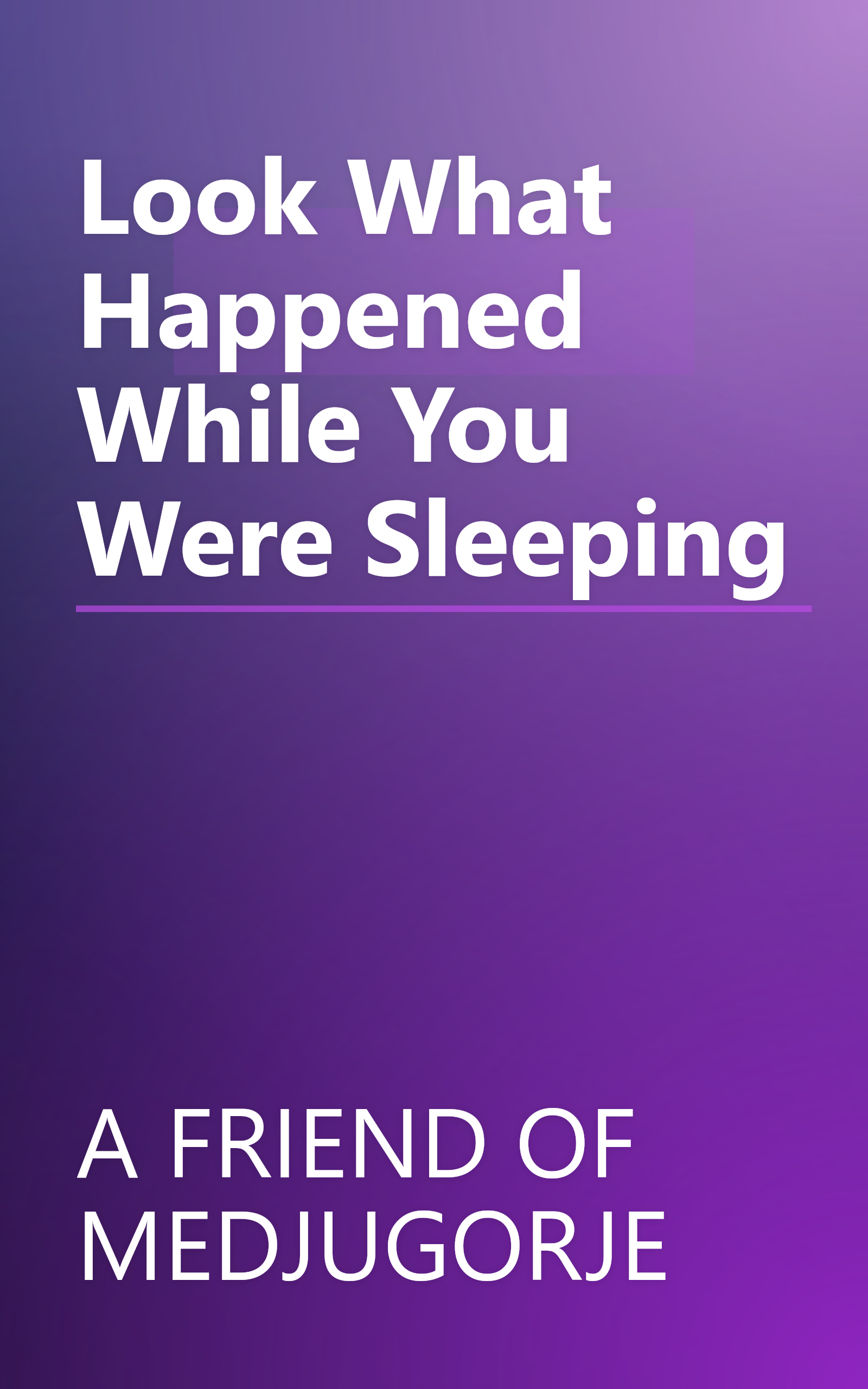 Look What Happened While You Were Sleeping book cover