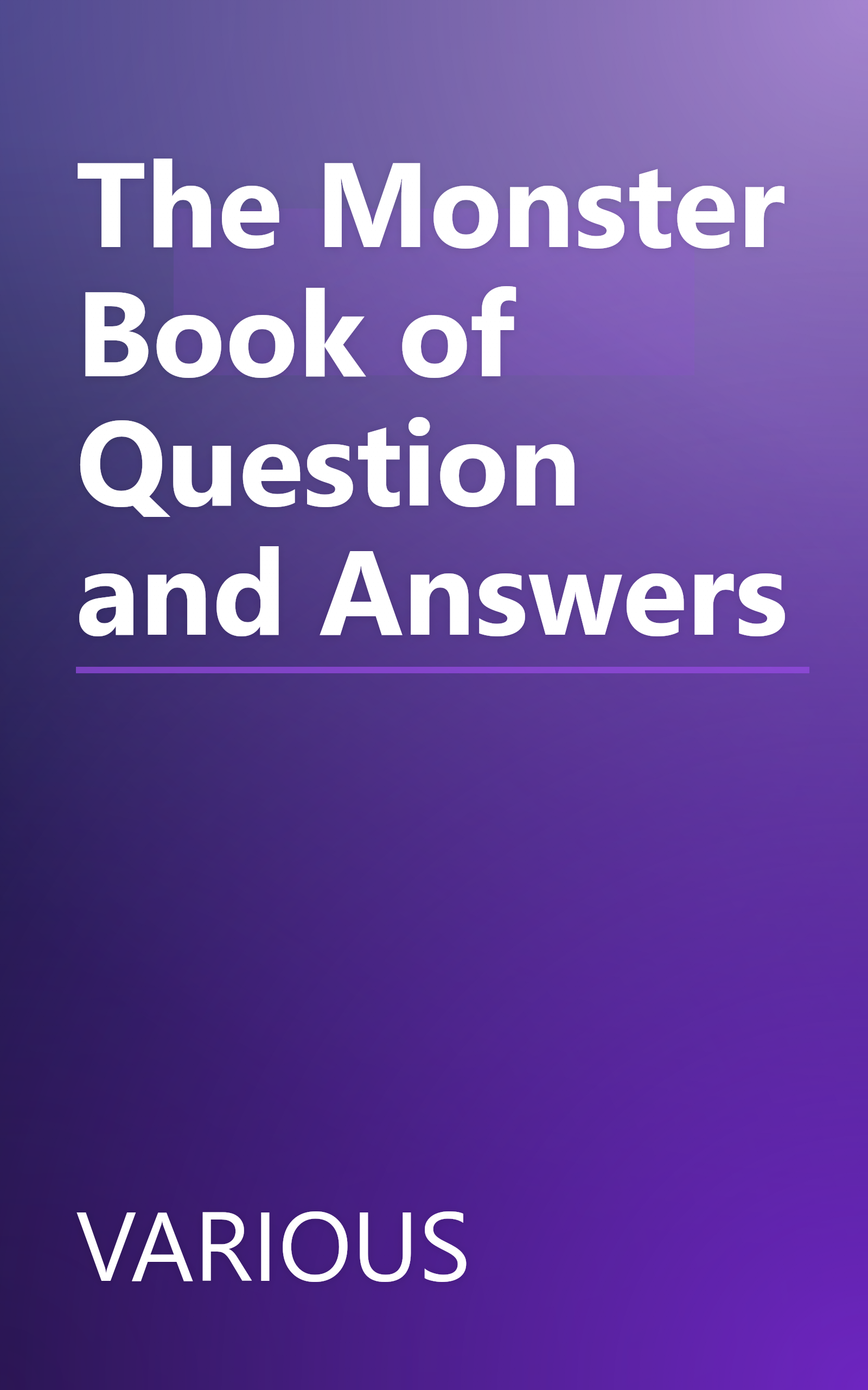 The Monster Book of Question and Answers book cover