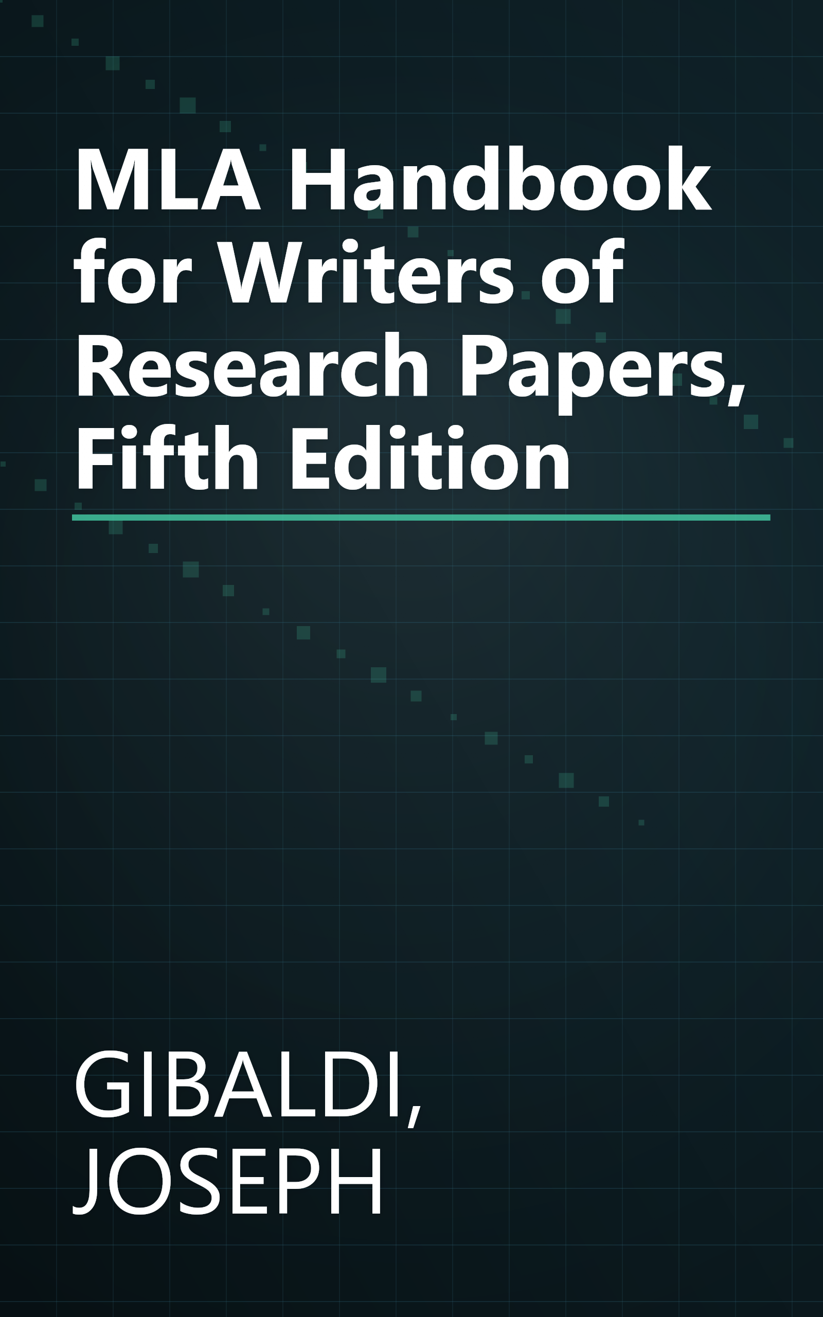 MLA Handbook for Writers of Research Papers, Fifth Edition book cover