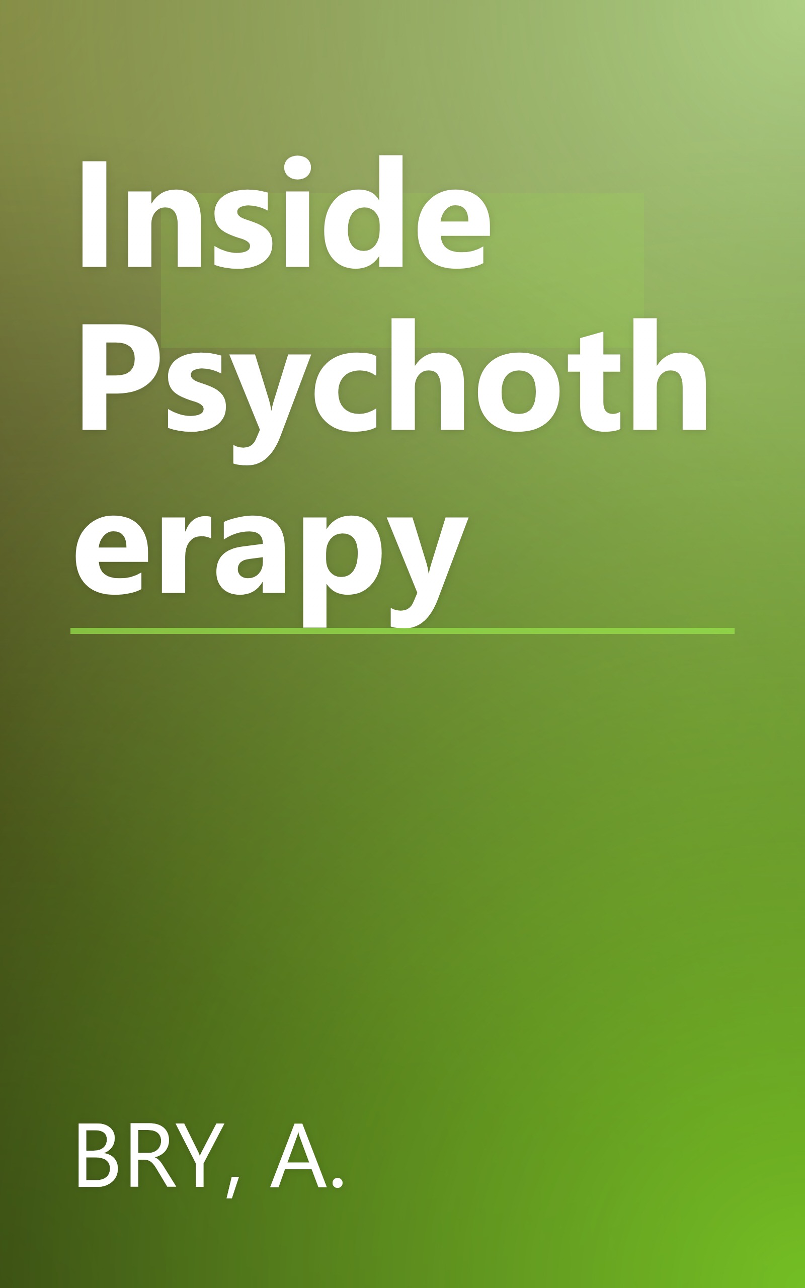 Inside Psychotherapy book cover