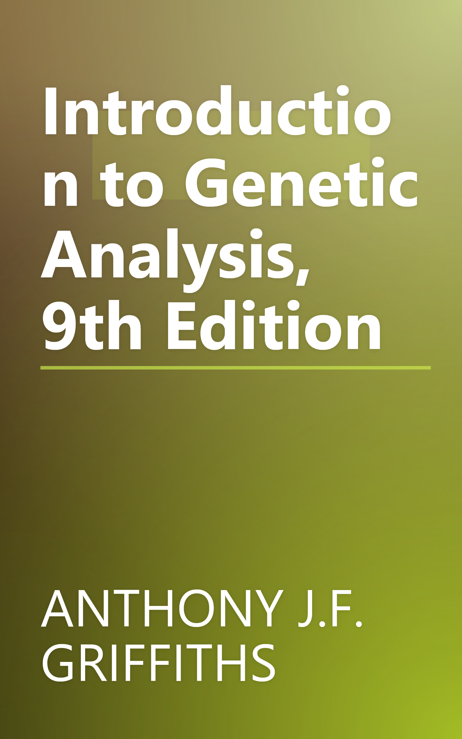 Introduction to Genetic Analysis, 9th Edition book cover