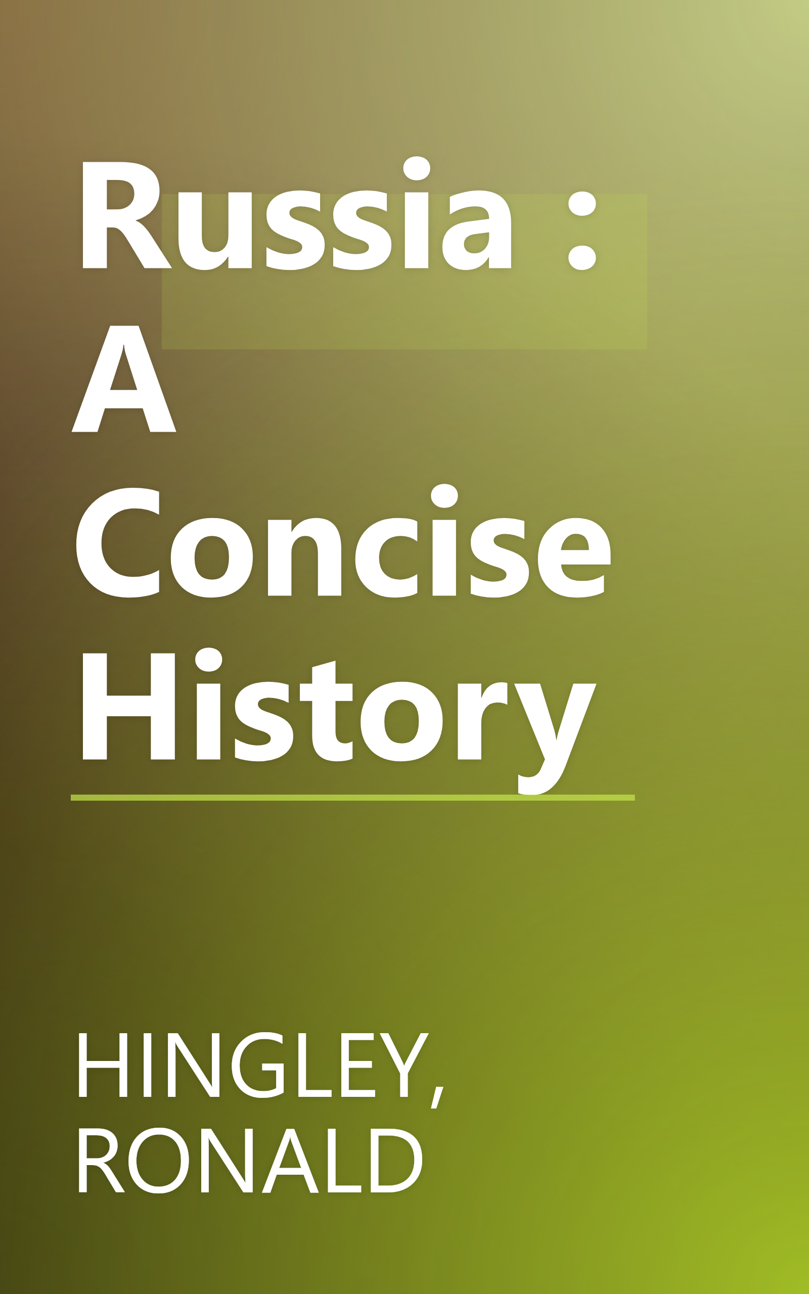 Russia : A Concise History book cover