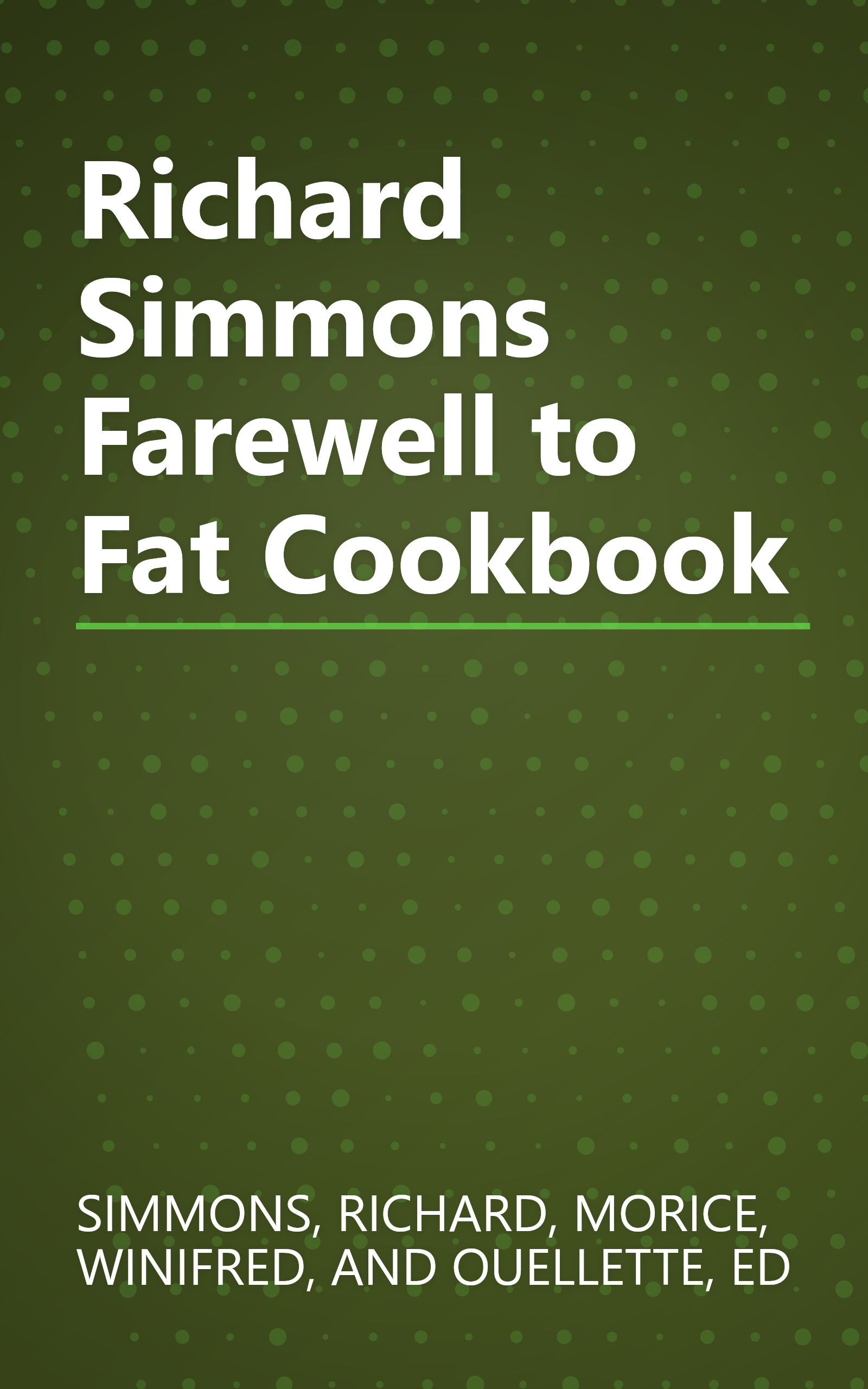 Richard Simmons Farewell to Fat Cookbook book cover