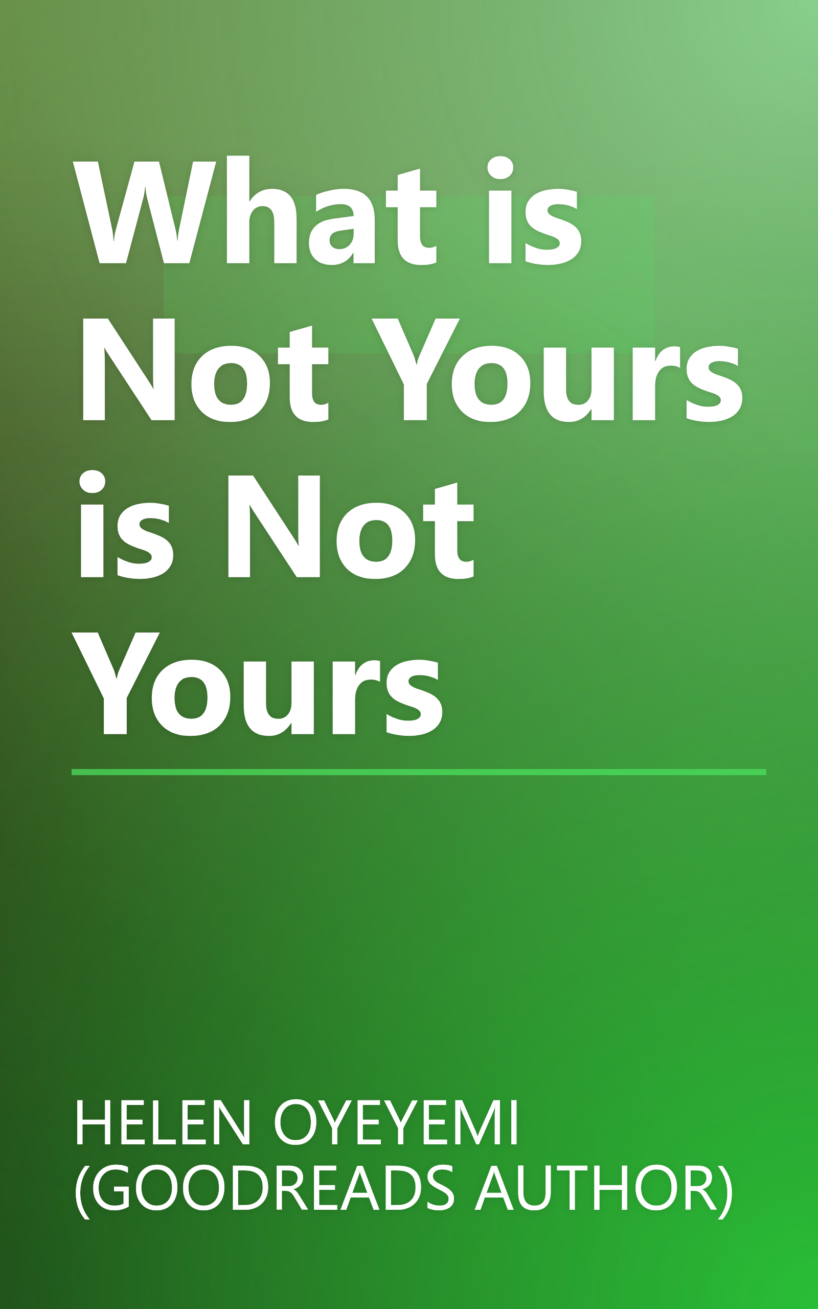 What is Not Yours is Not Yours book cover
