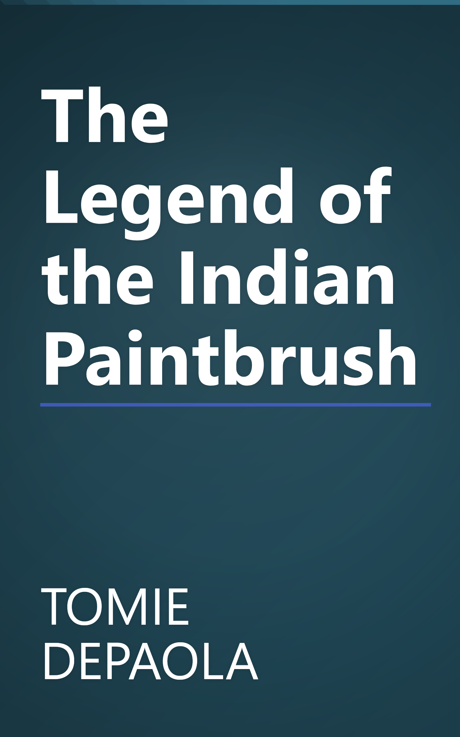 The Legend of the Indian Paintbrush book cover