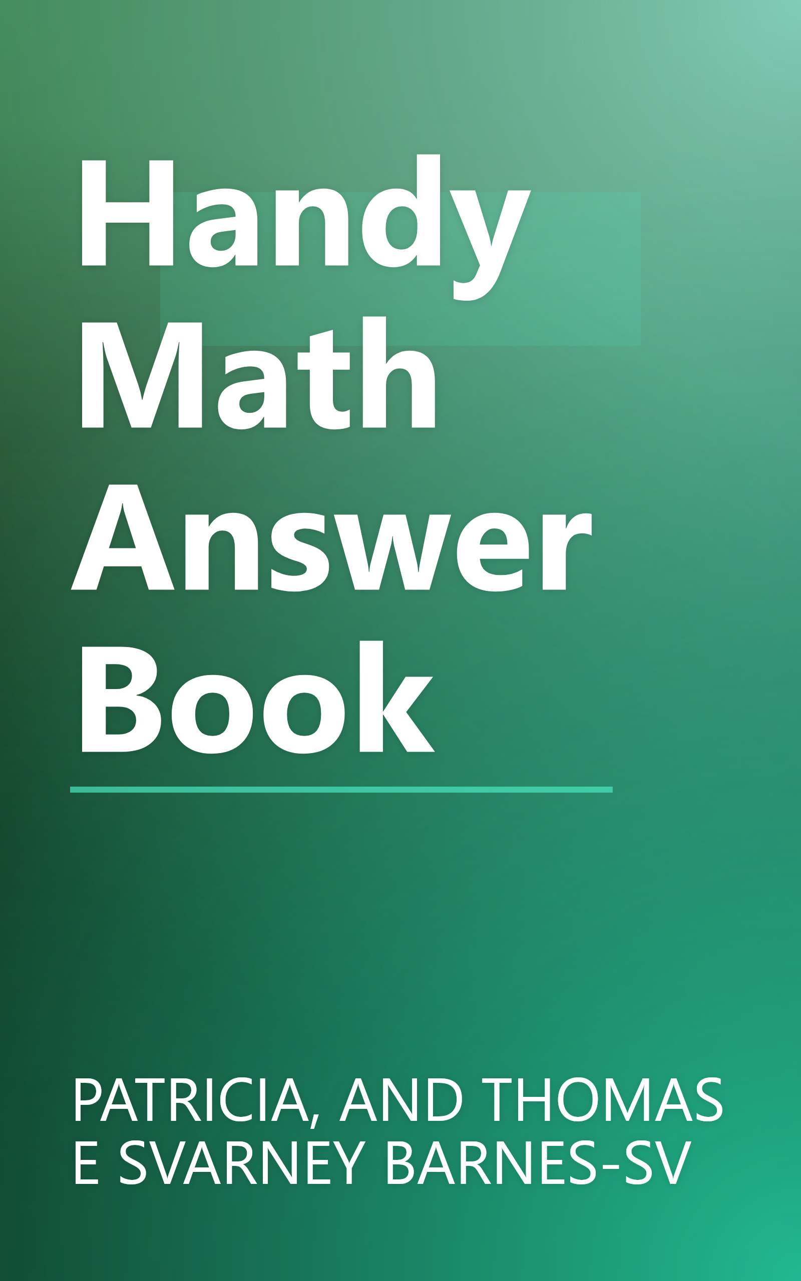 Handy Math Answer Book book cover