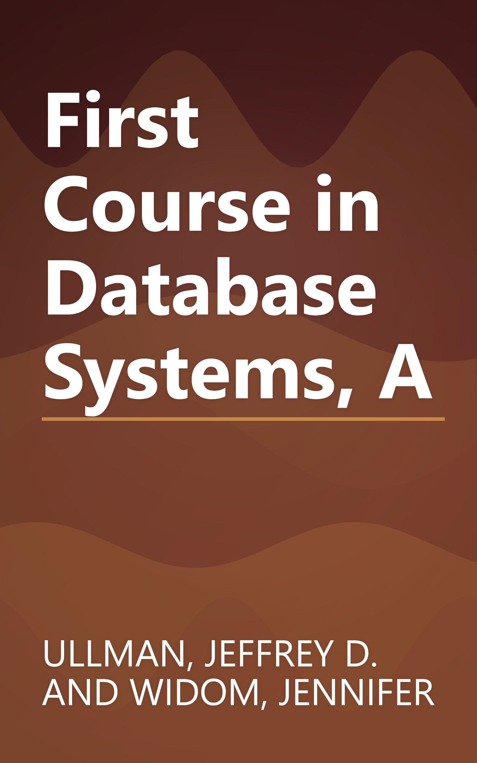 First Course in Database Systems, A book cover