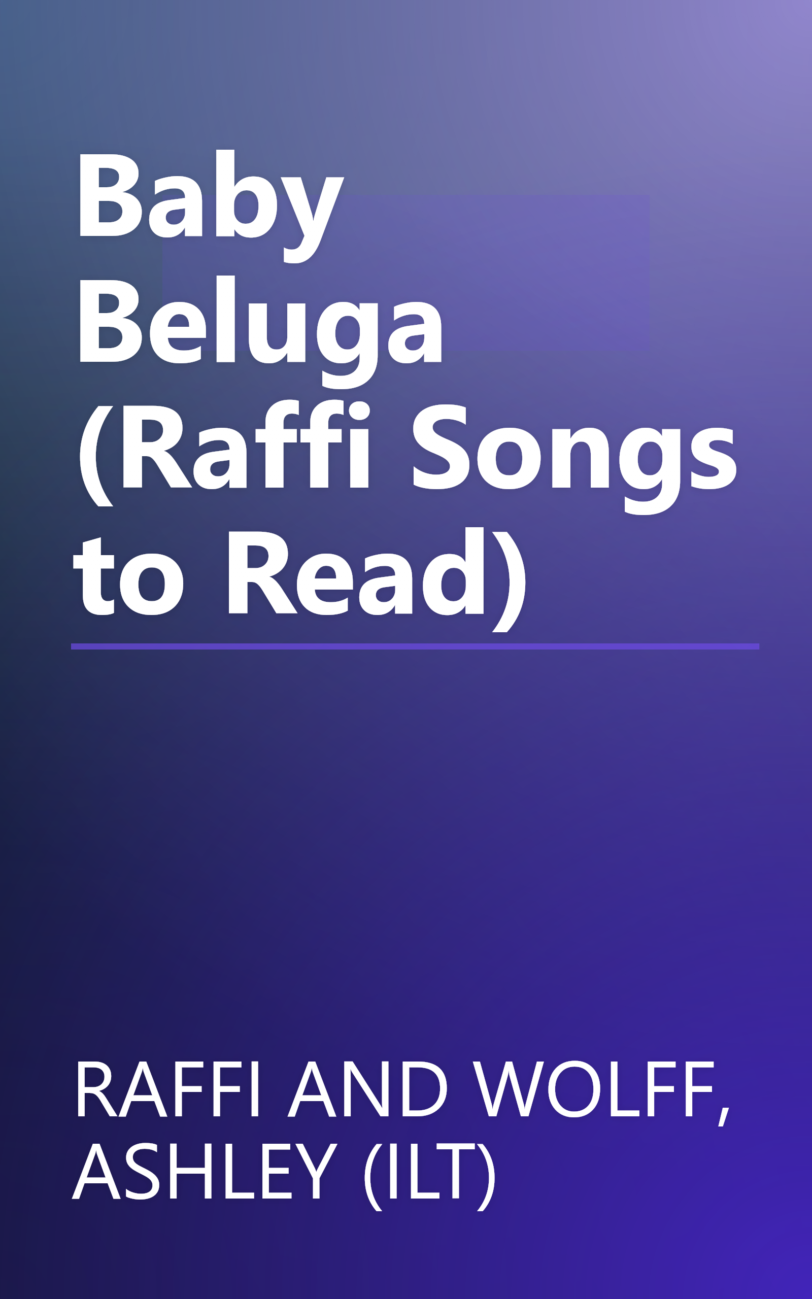 Baby Beluga (Raffi Songs to Read) book cover