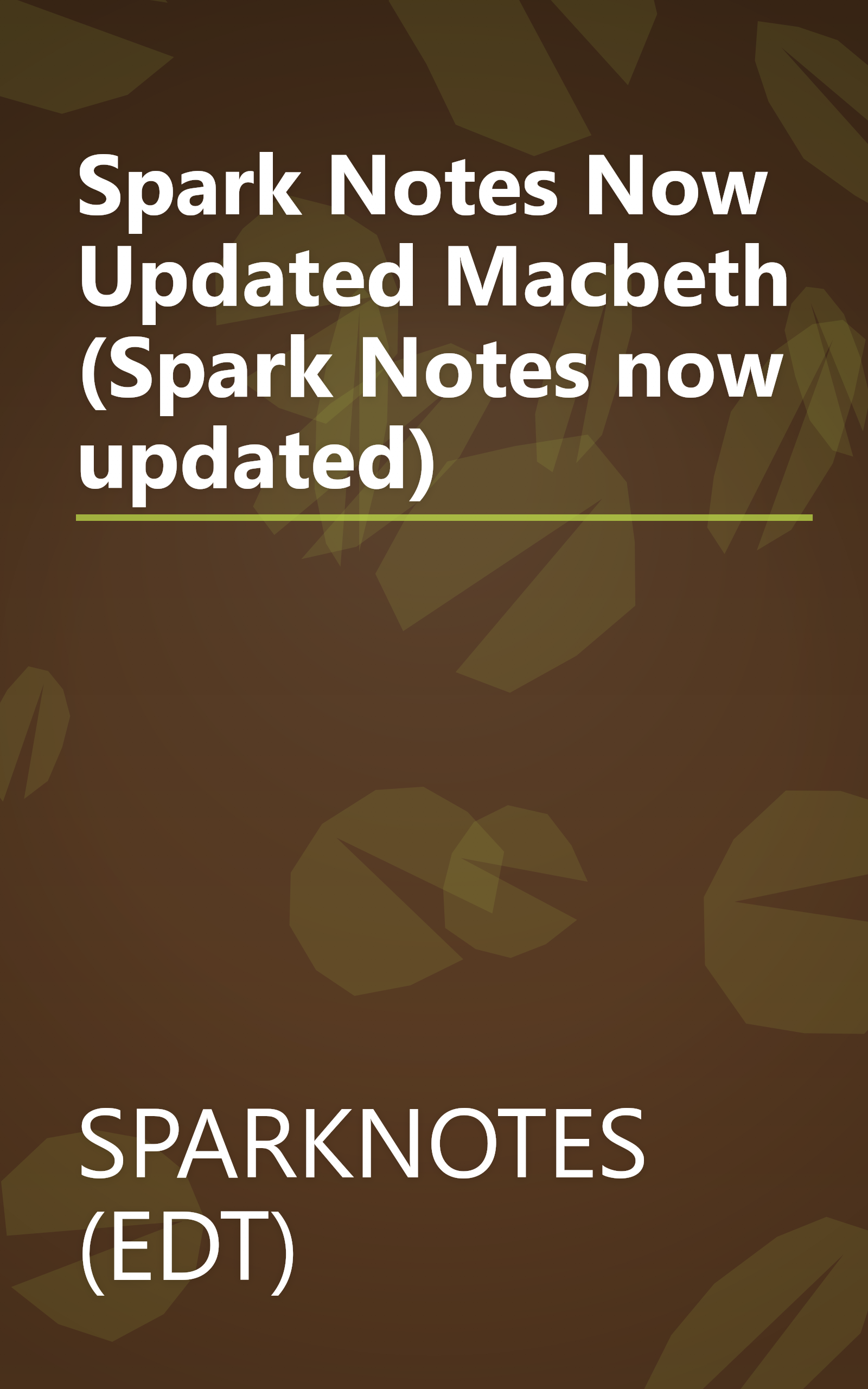 Spark Notes Now Updated Macbeth (Spark Notes now updated) book cover