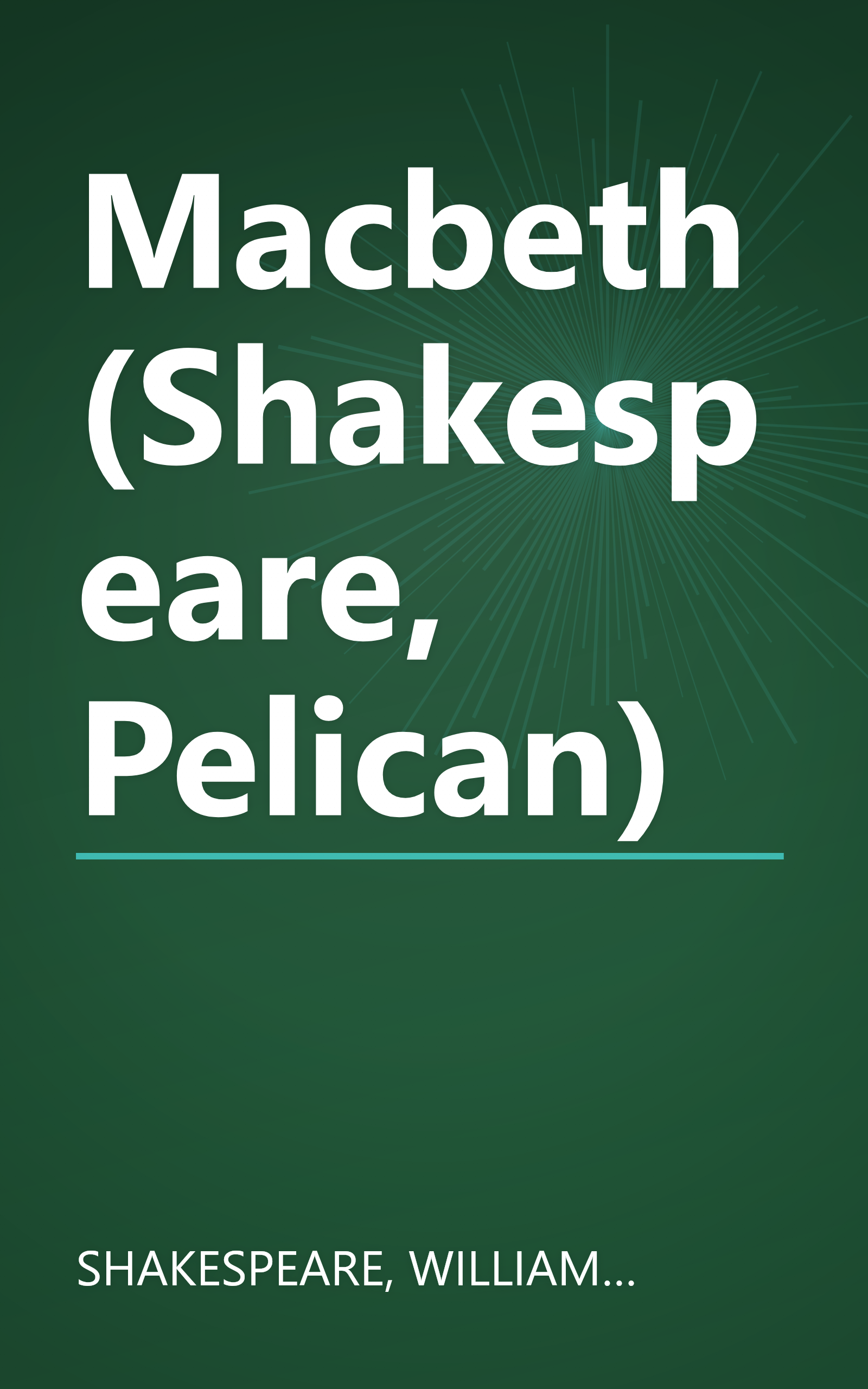 Macbeth (Shakespeare, Pelican) book cover