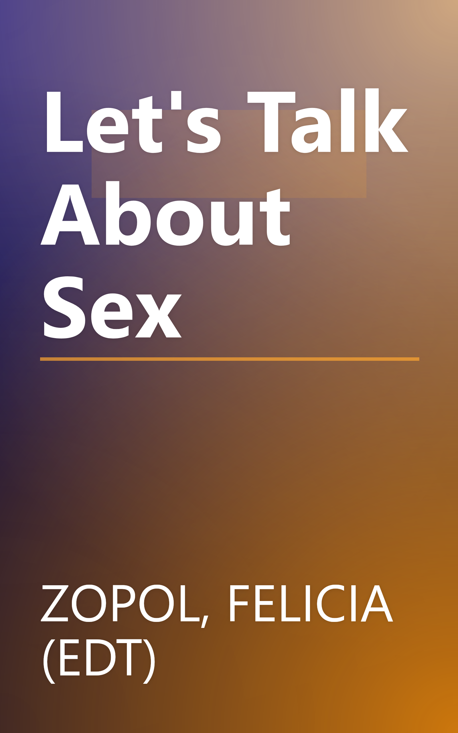 Let's Talk About Sex book cover