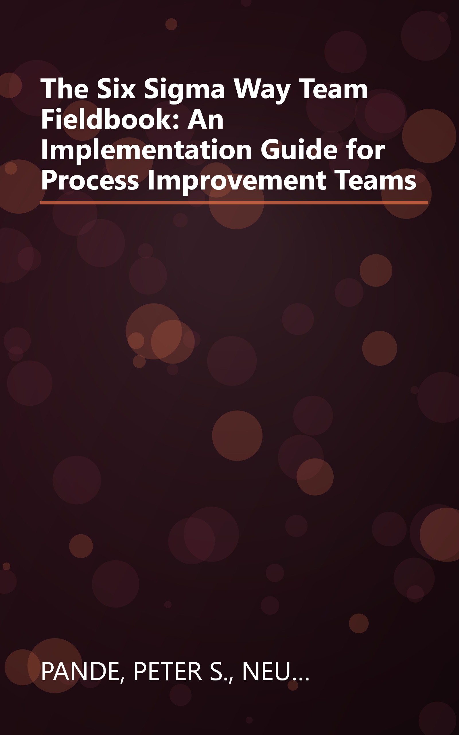 The Six Sigma Way Team Fieldbook: An Implementation Guide for Process Improvement Teams book cover