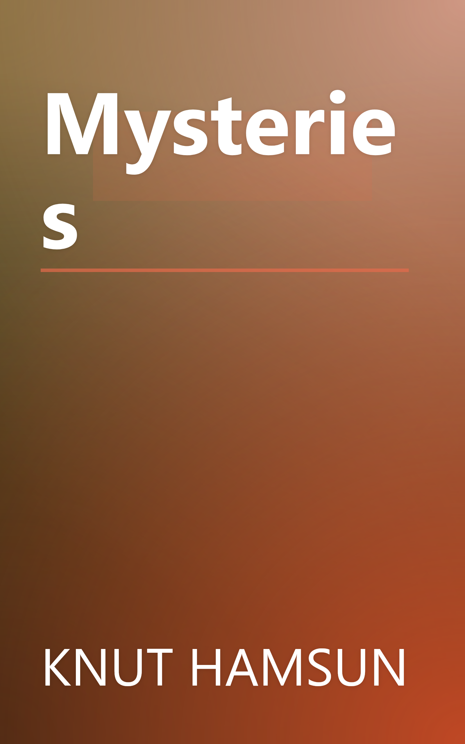 Mysteries book cover