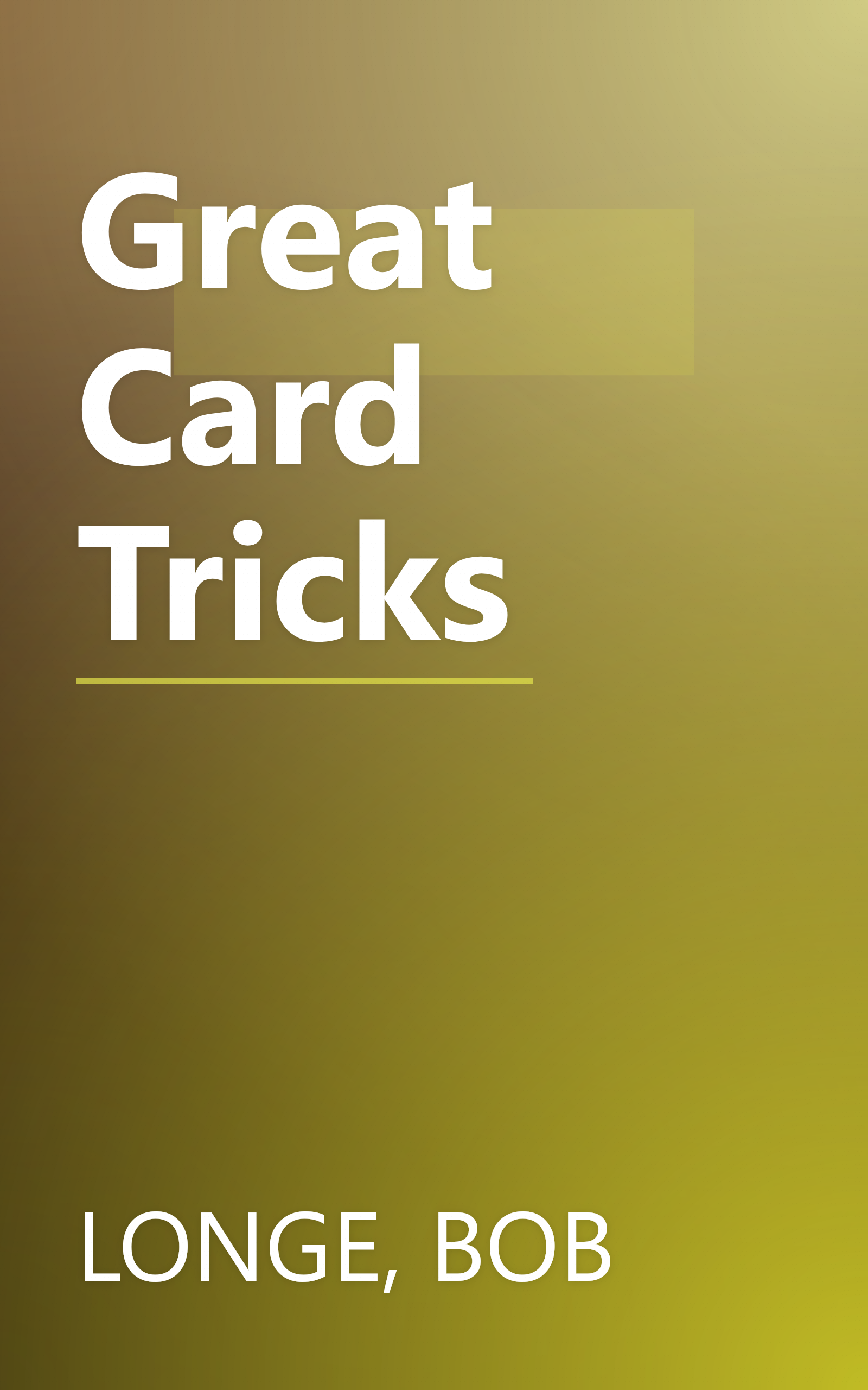 Great Card Tricks book cover