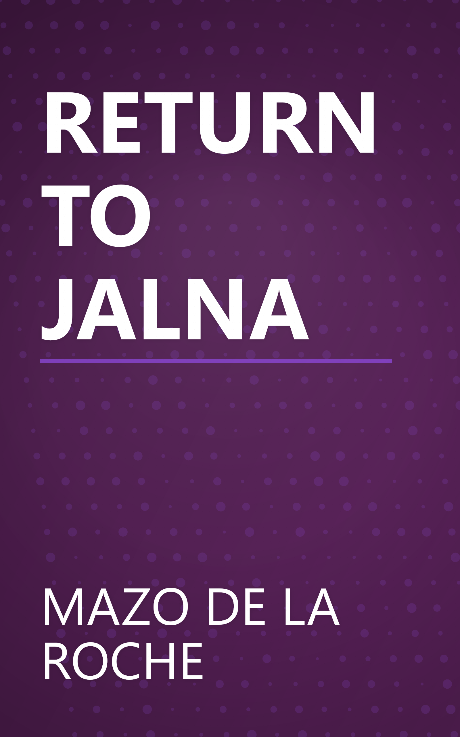 RETURN TO JALNA book cover