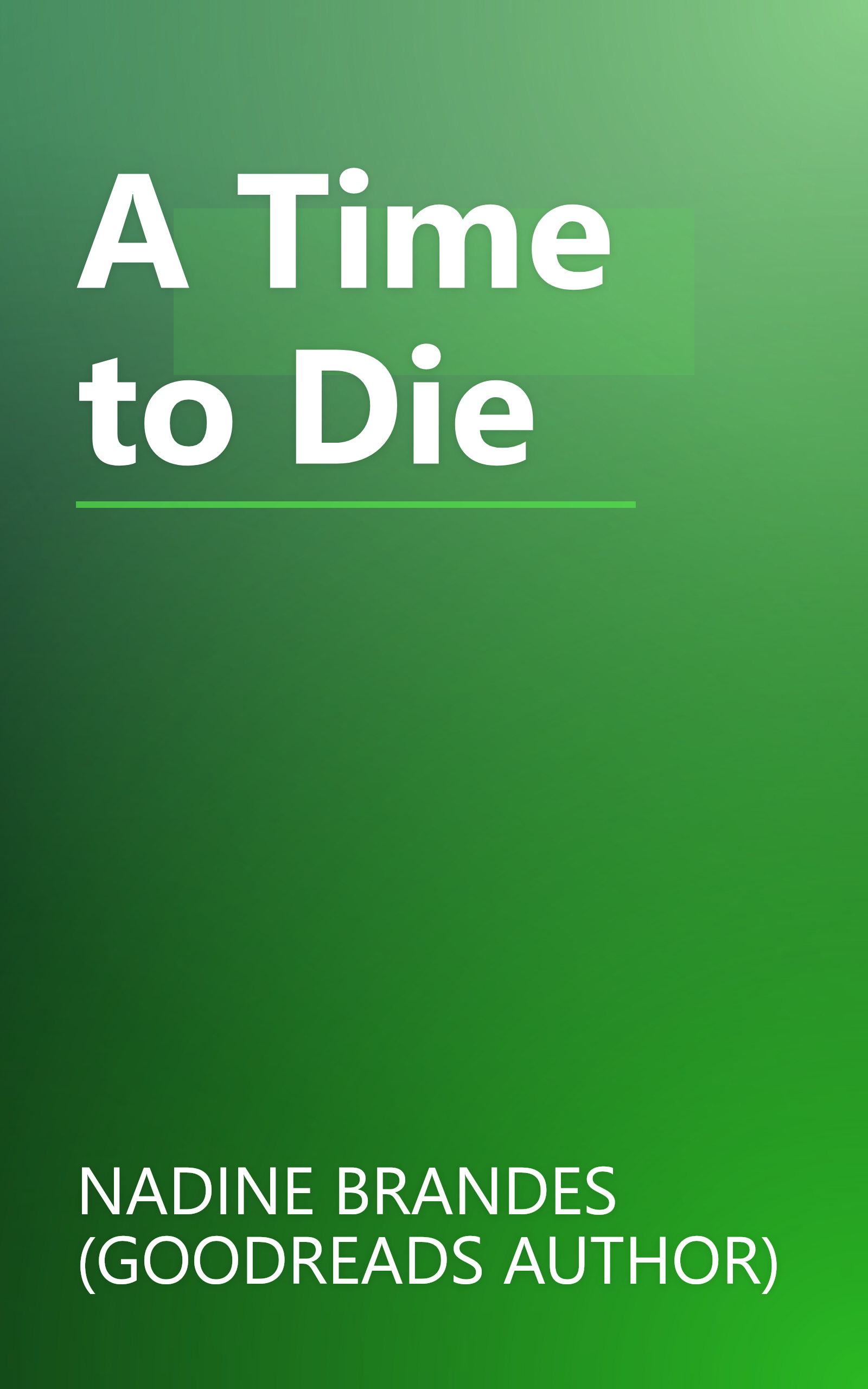 A Time to Die book cover
