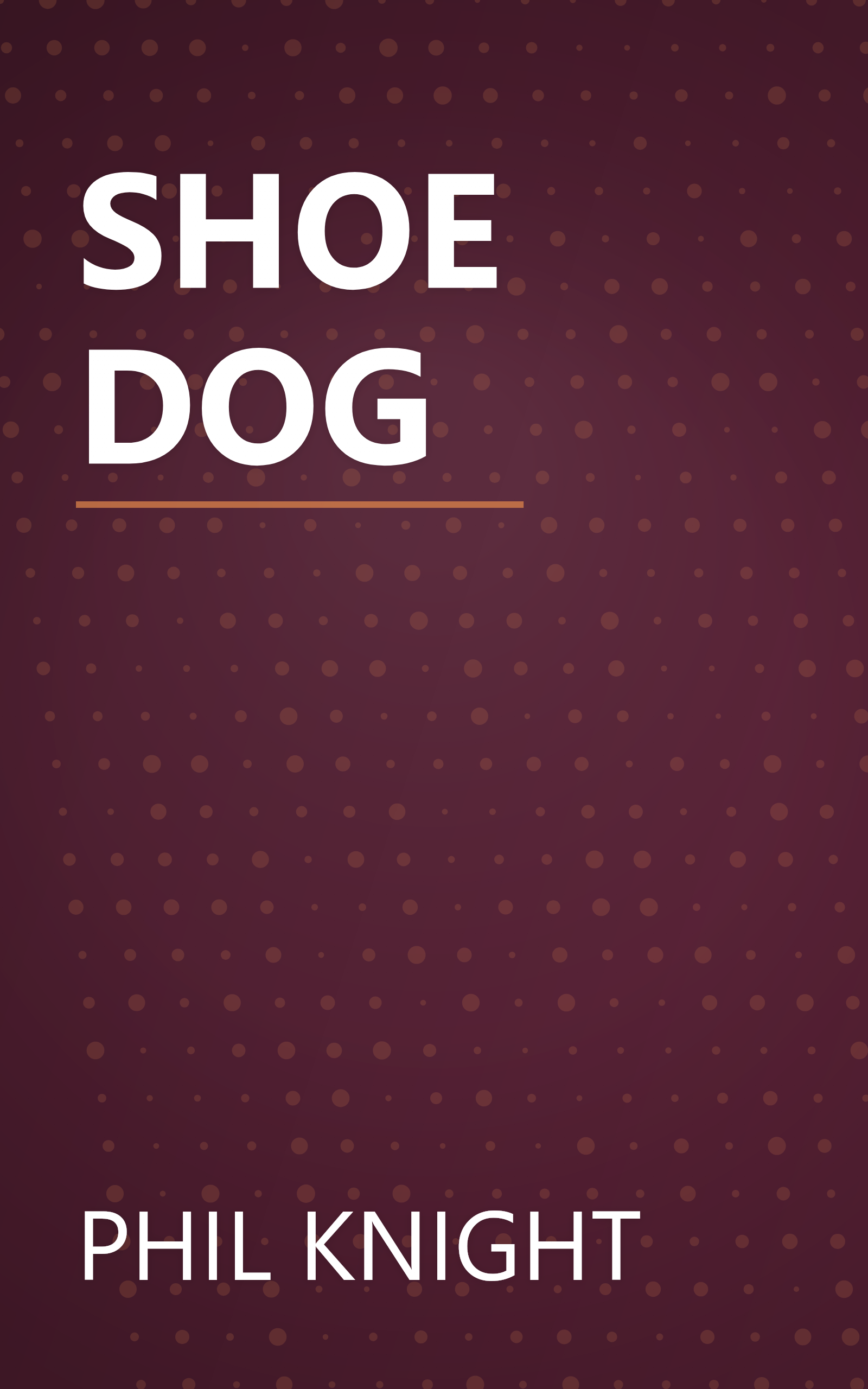 SHOE DOG book cover