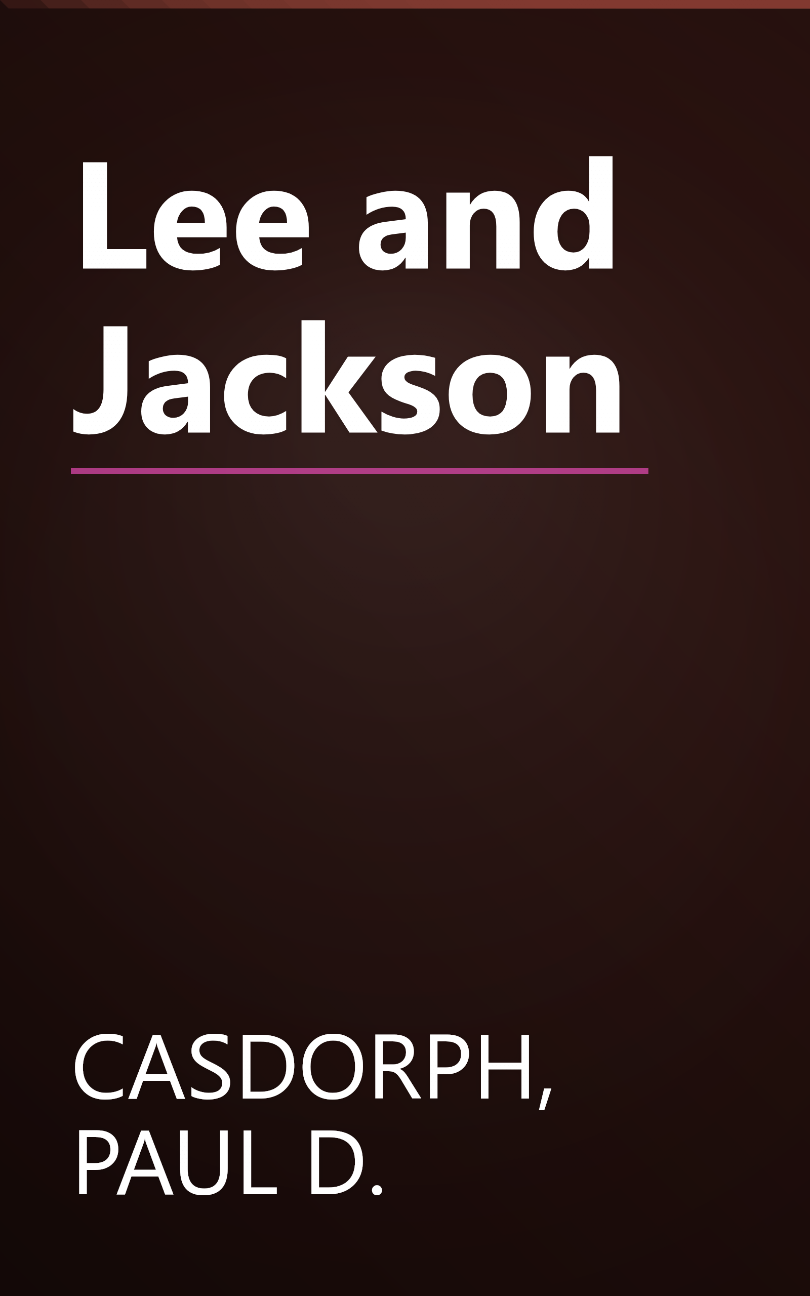Lee and Jackson book cover