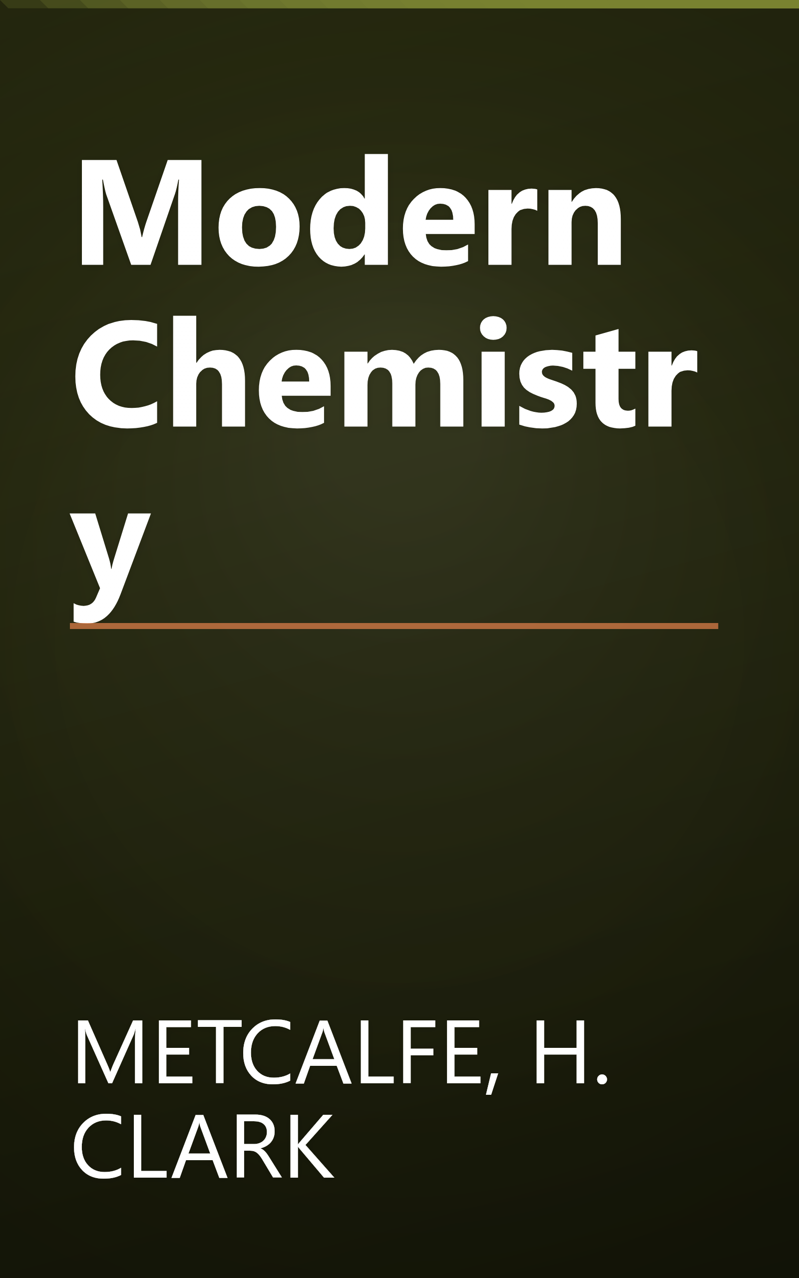 Modern Chemistry book cover